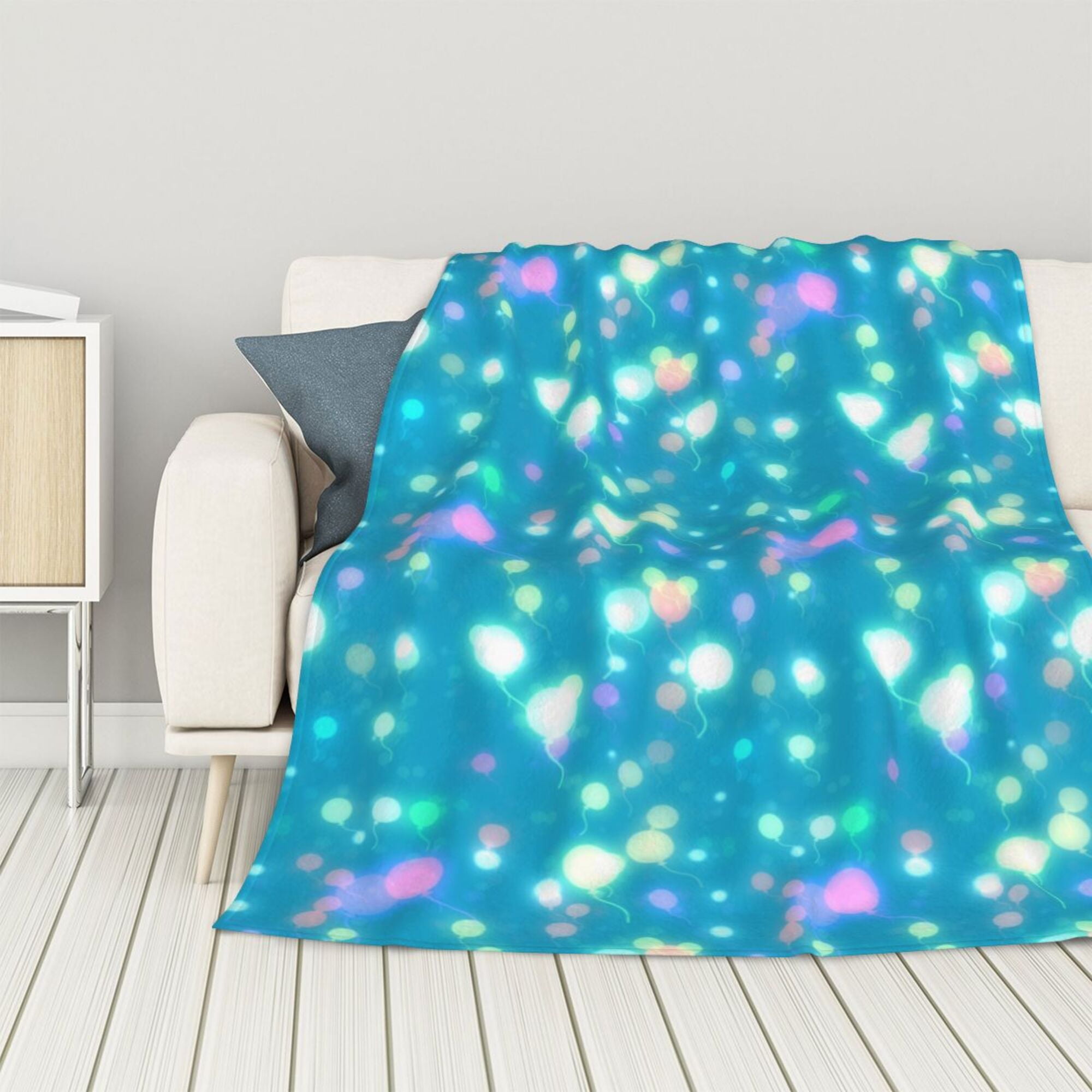 ZNDUO Lightweight Microfiber Bed Blanket, Dream Balloon Pattern Super ...