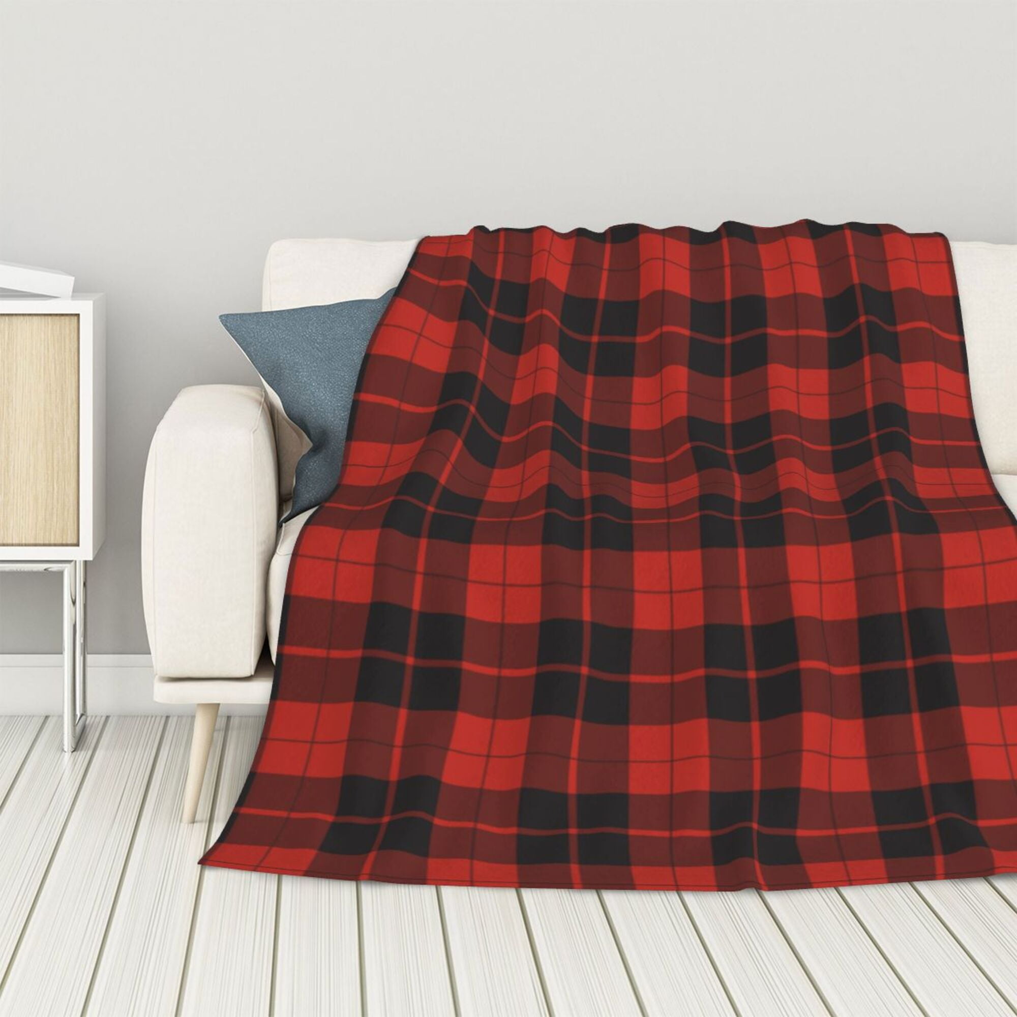 ZNDUO Lightweight Microfiber Bed Blanket, Vintage Abstract Red ...