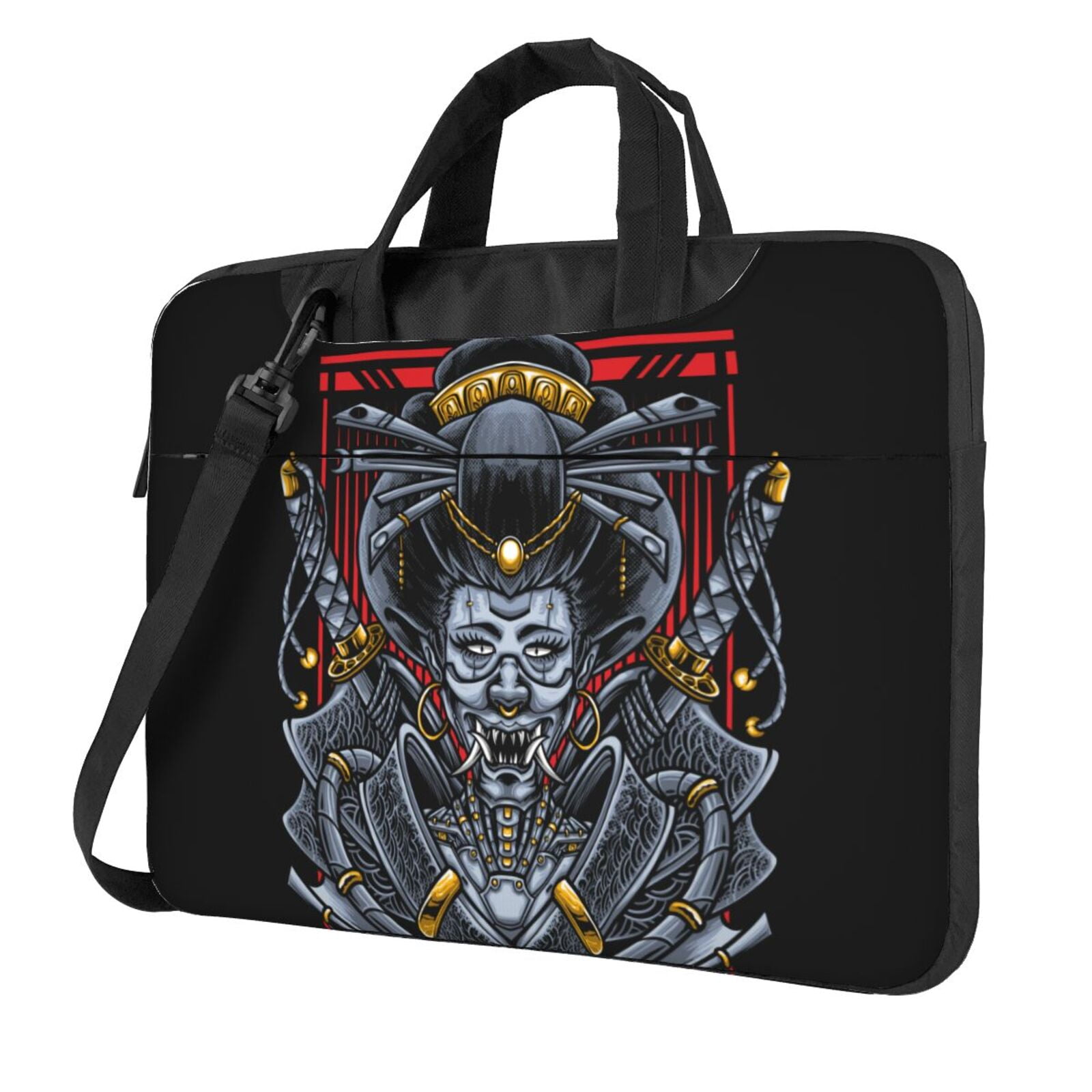 ZNDUO Mecha Geisha Illustration Pattern Laptop Bag, 14 inch Business ...