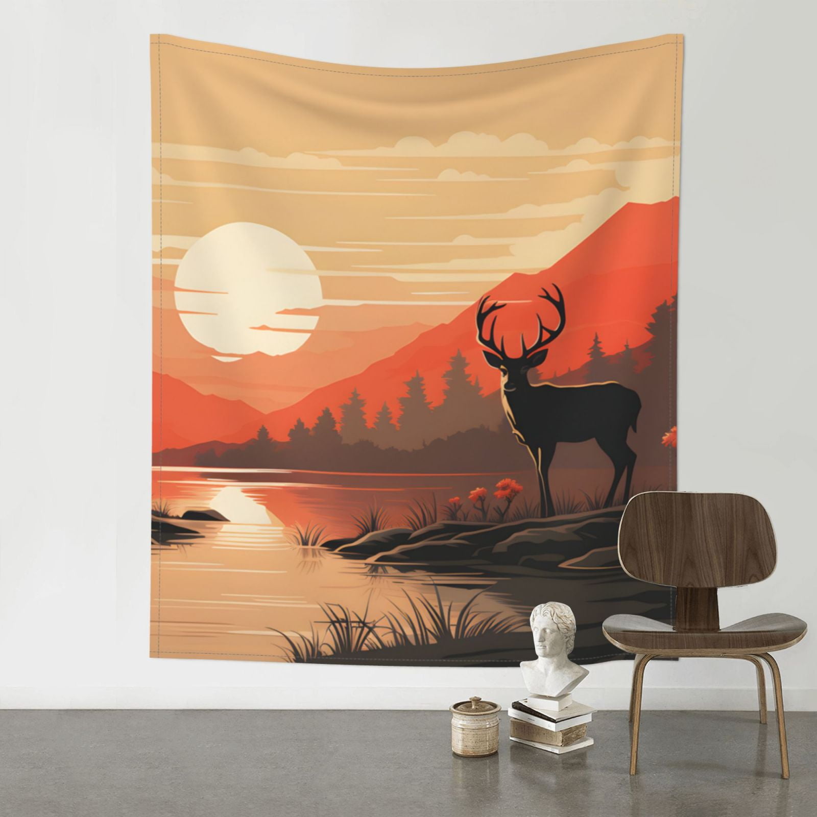 ZNDUO Minimalism Art Sunset Nature Pattern Wall Tapestry, Tapestries ...