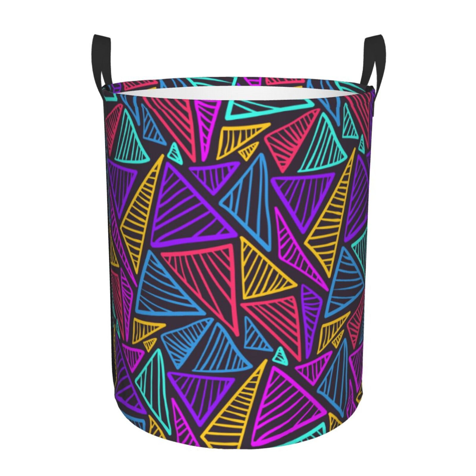 ZNDUO Modern Triangle Texture Abstract Pattern Laundry Basket ...