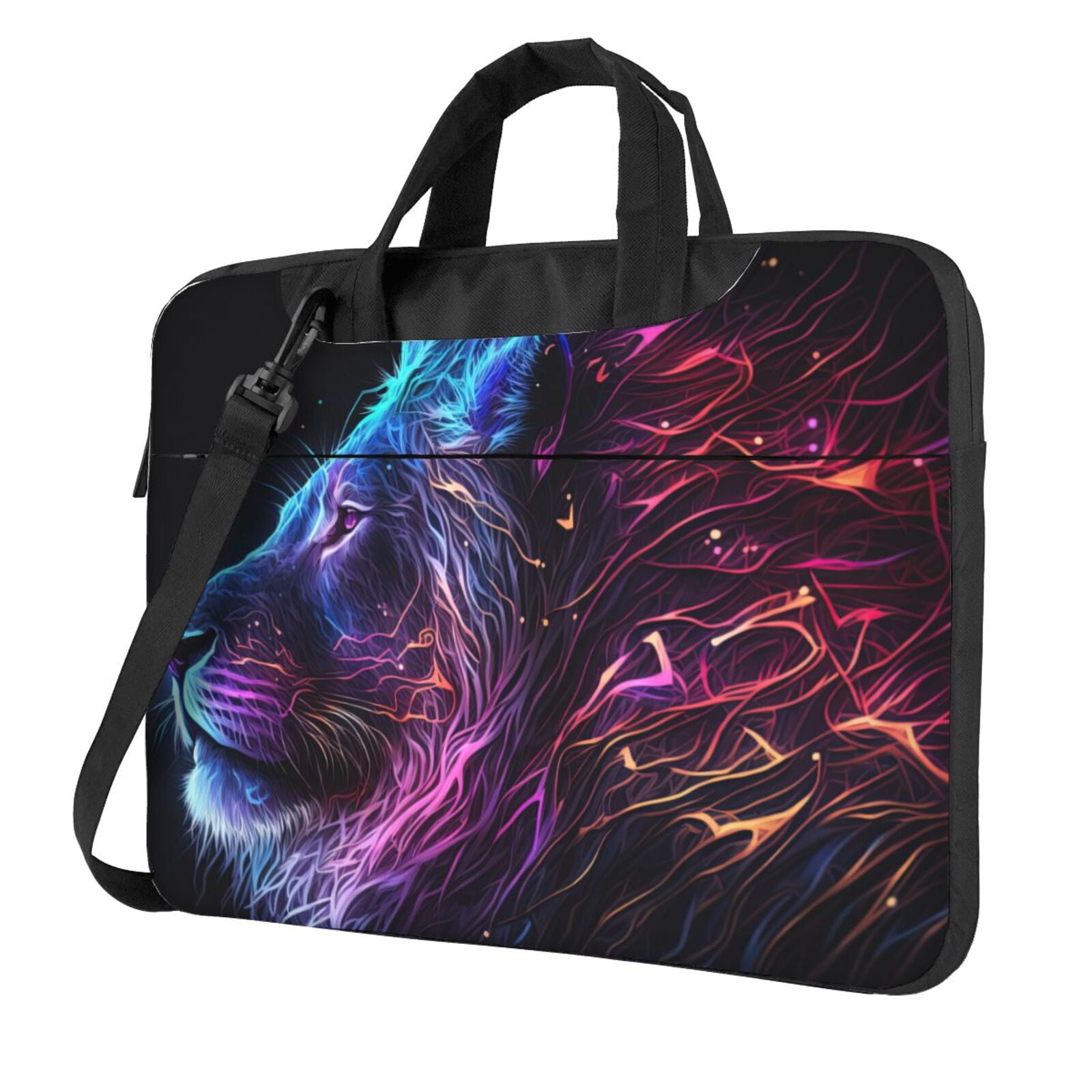 ZNDUO Neon Abstract Lion Pattern Laptop Bag, 15.6 inch Business Casual ...
