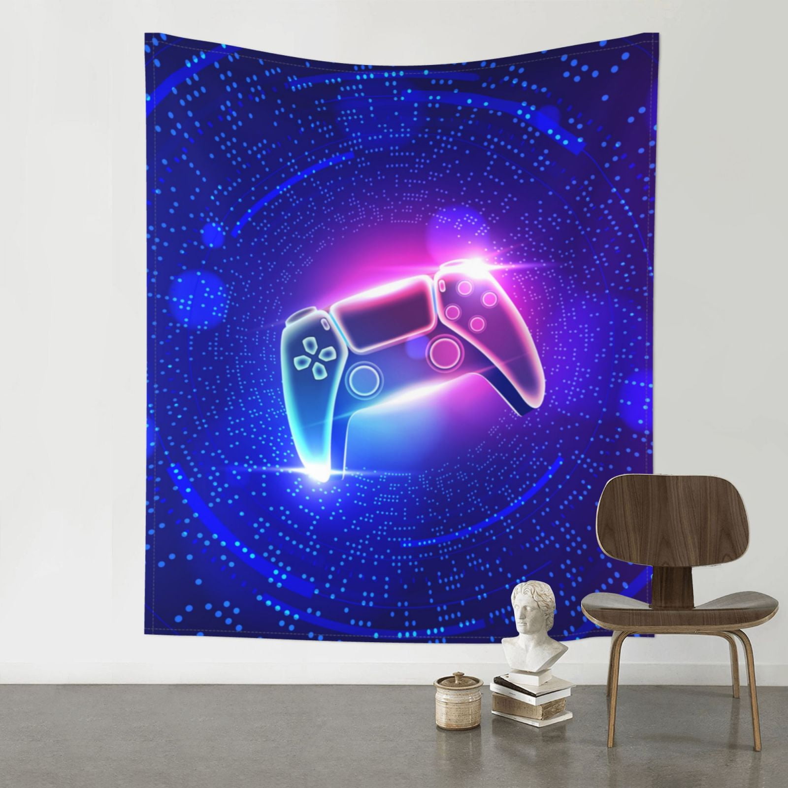 ZNDUO Neon Game Controller Joystick Pattern Wall Tapestry, Tapestries ...