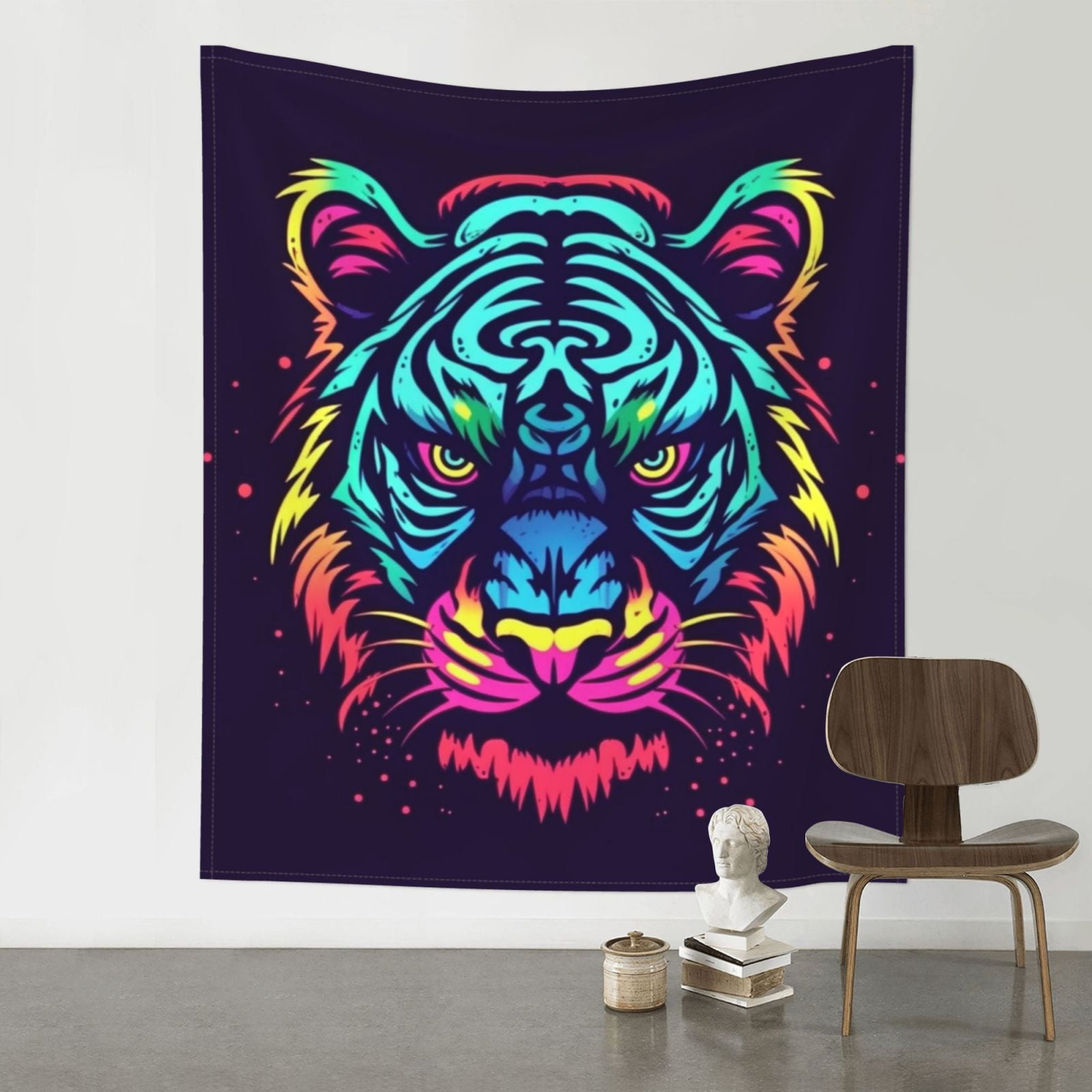 ZNDUO Neon Tiger Style Pattern Wall Tapestry, Tapestries for Living ...