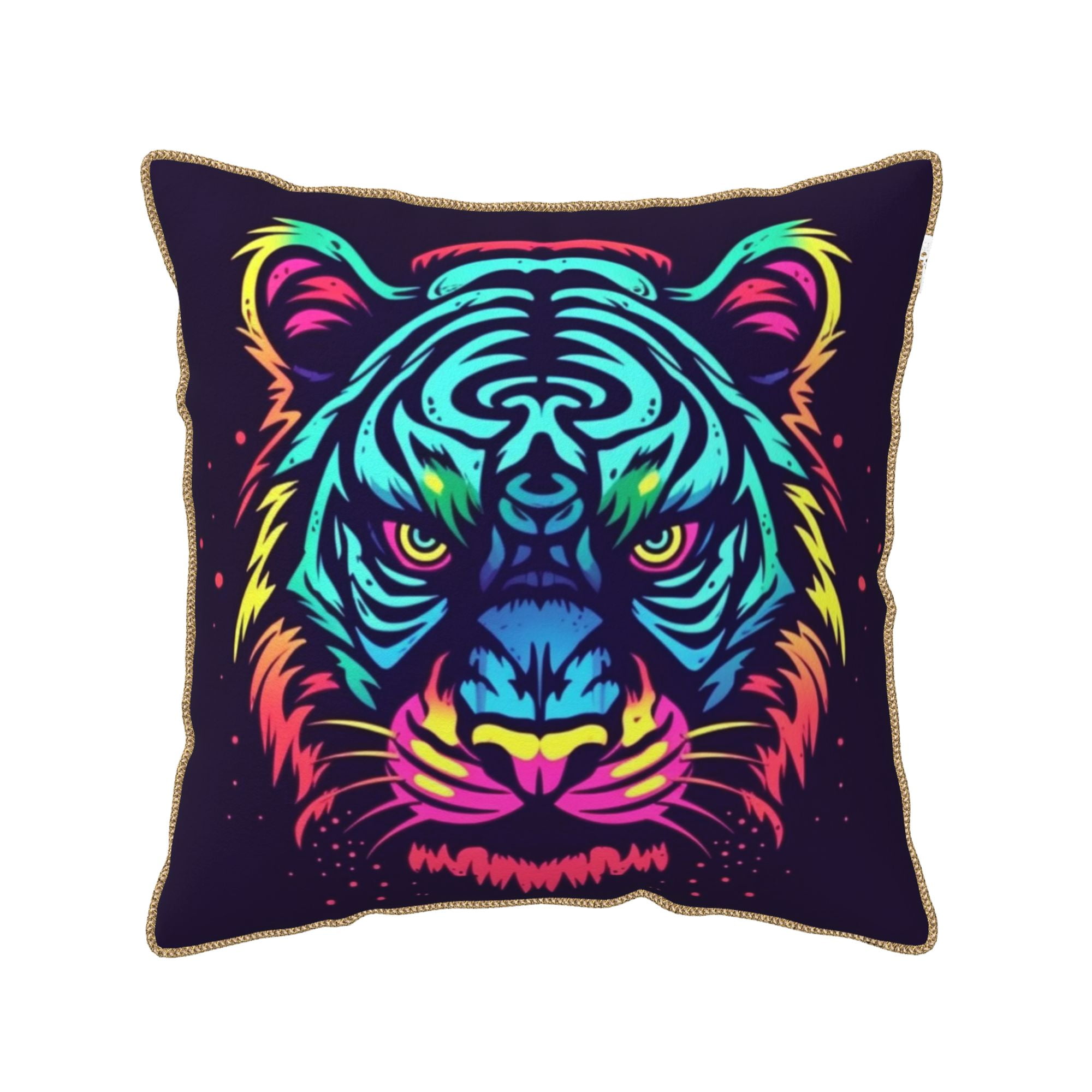 ZNDUO Neon Tiger Style Throw Pillows, Throw Pillows for Couch-Indoor ...