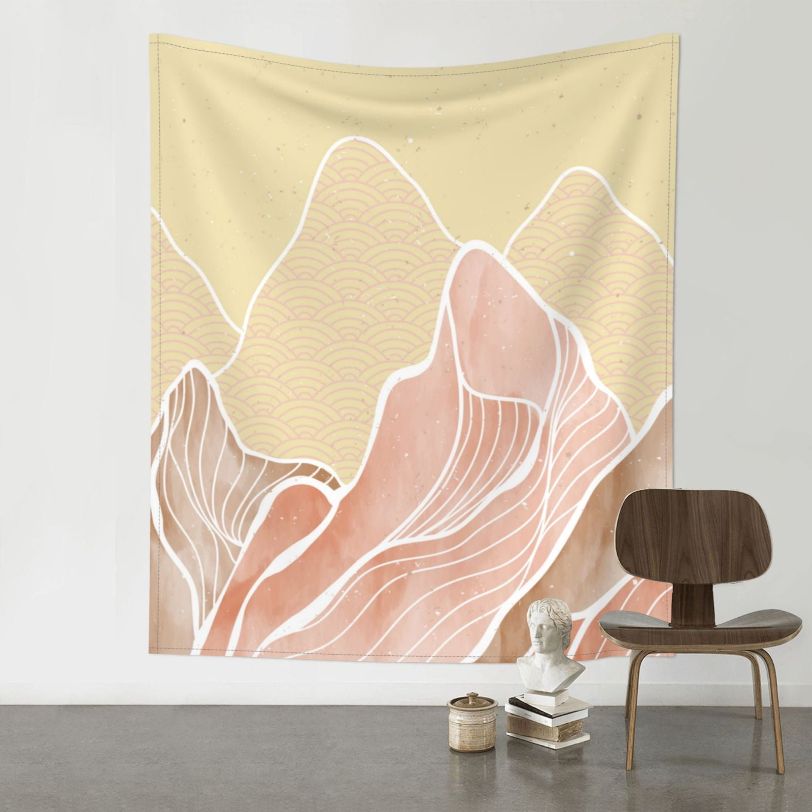 ZNDUO Nordic Watercolor Art Pattern Wall Tapestry, Tapestries for ...