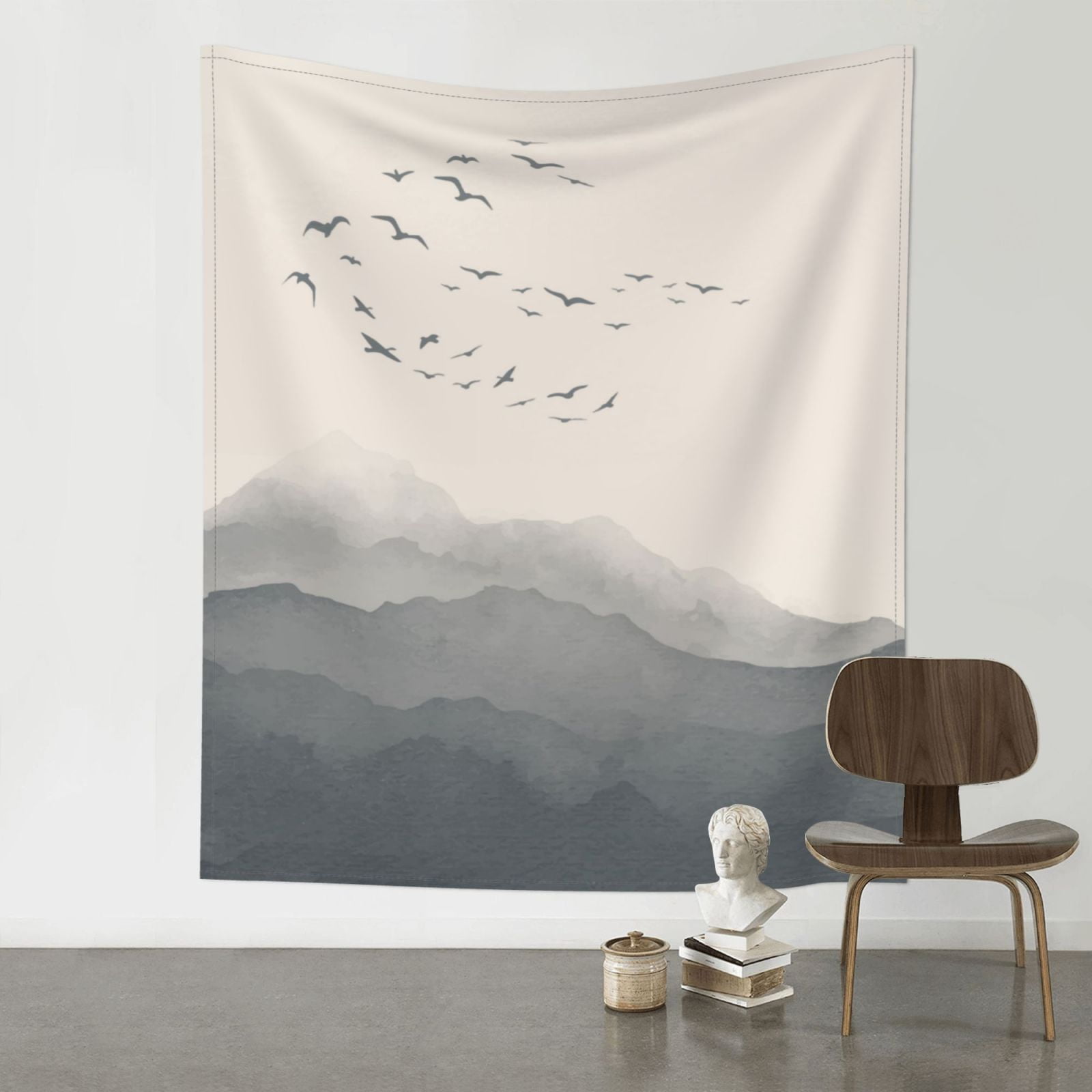 ZNDUO Oriental Ink Art Pattern Wall Tapestry, Tapestries for Living ...