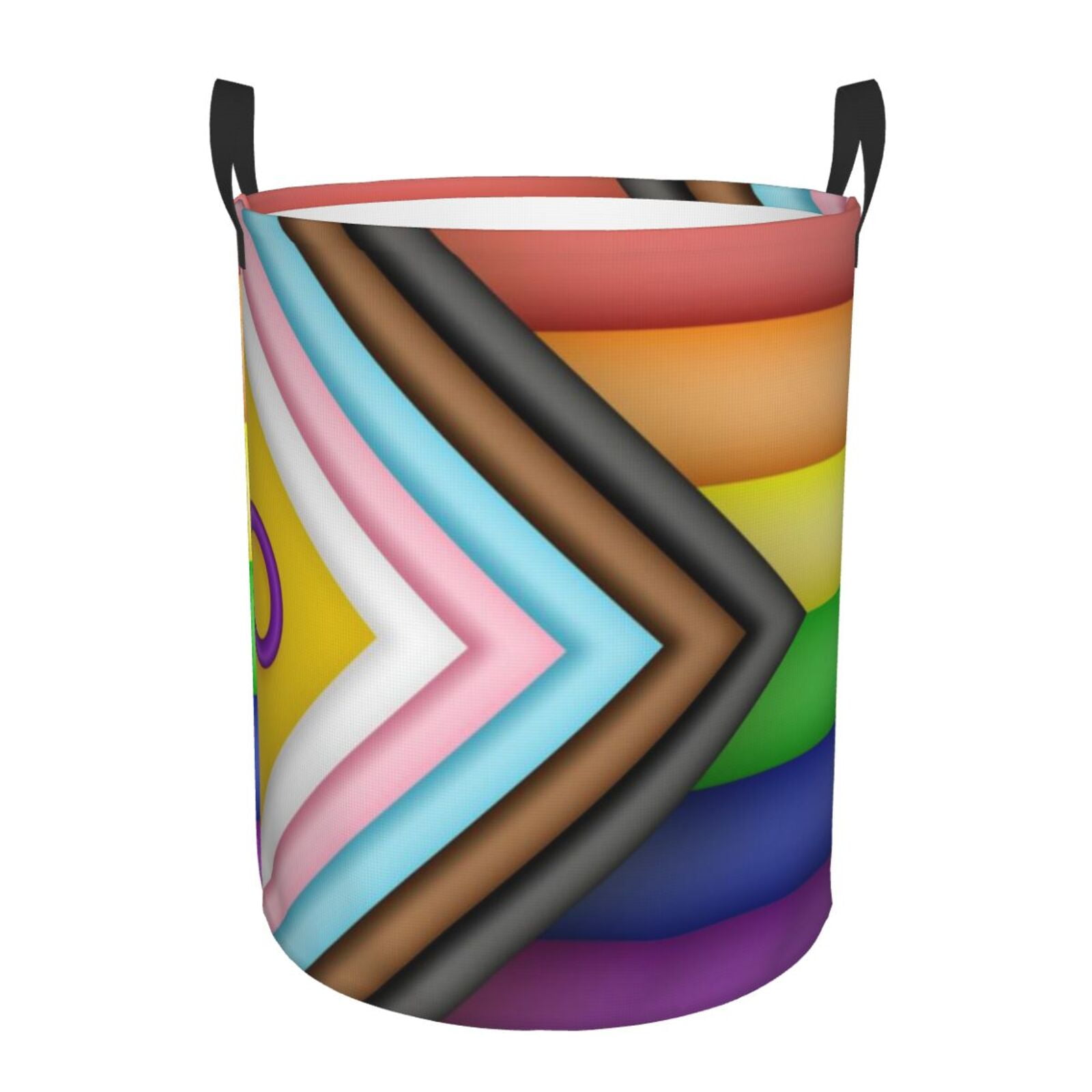 ZNDUO Pride Rainbow Flag LGBT Art Pattern Laundry Basket, Waterproof ...