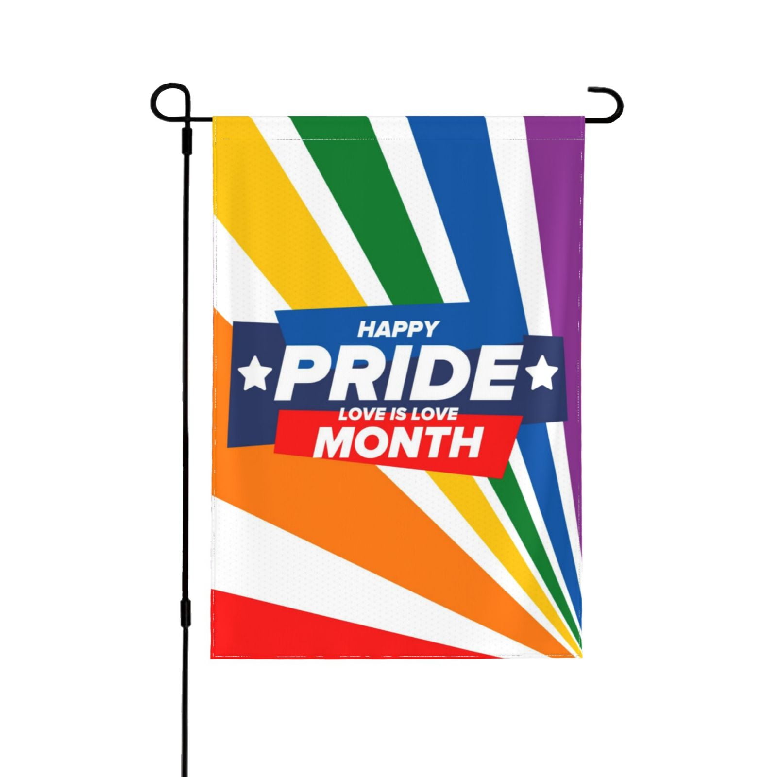 ZNDUO Pride Rainbow Love Day Pattern LGBT Garden Flag, Small Yard Lawn ...