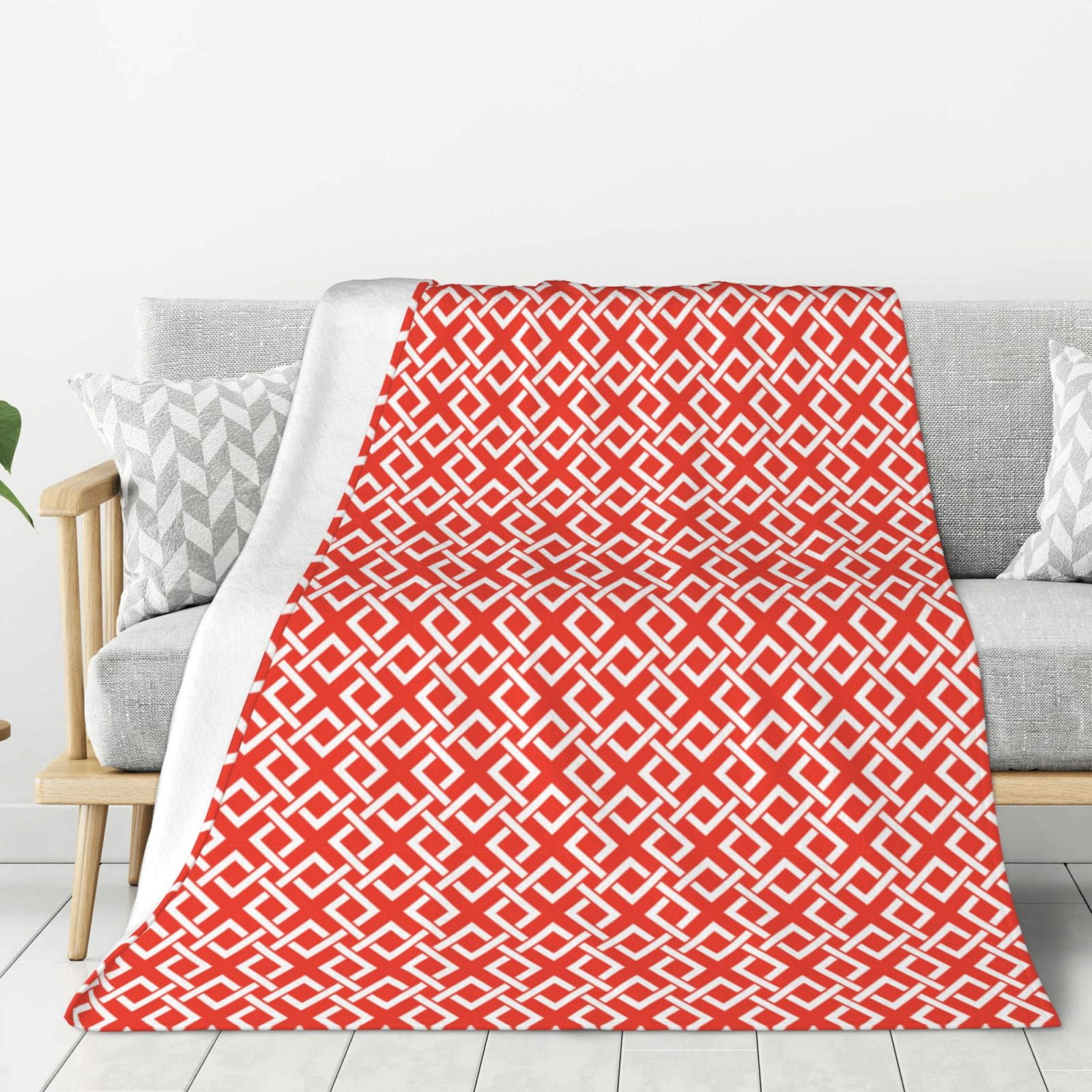 ZNDUO Red Mesh Texture Seamless Pattern Pattern Thickening Blanket ...