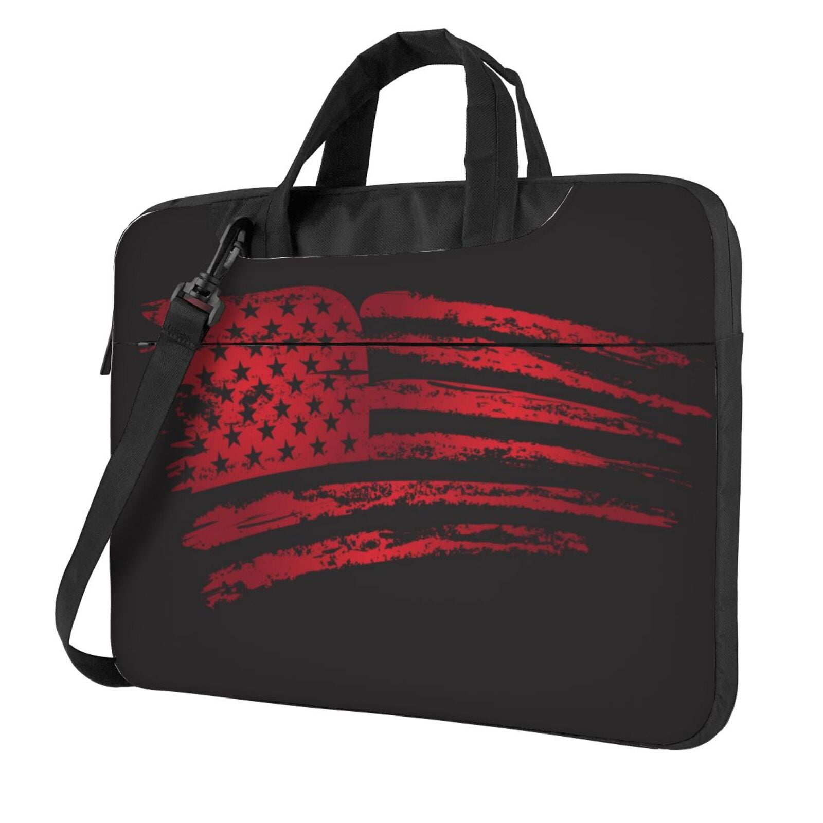 ZNDUO Reddish Usa Flag With Red Pattern Laptop Bag, 15.6 inch Business ...