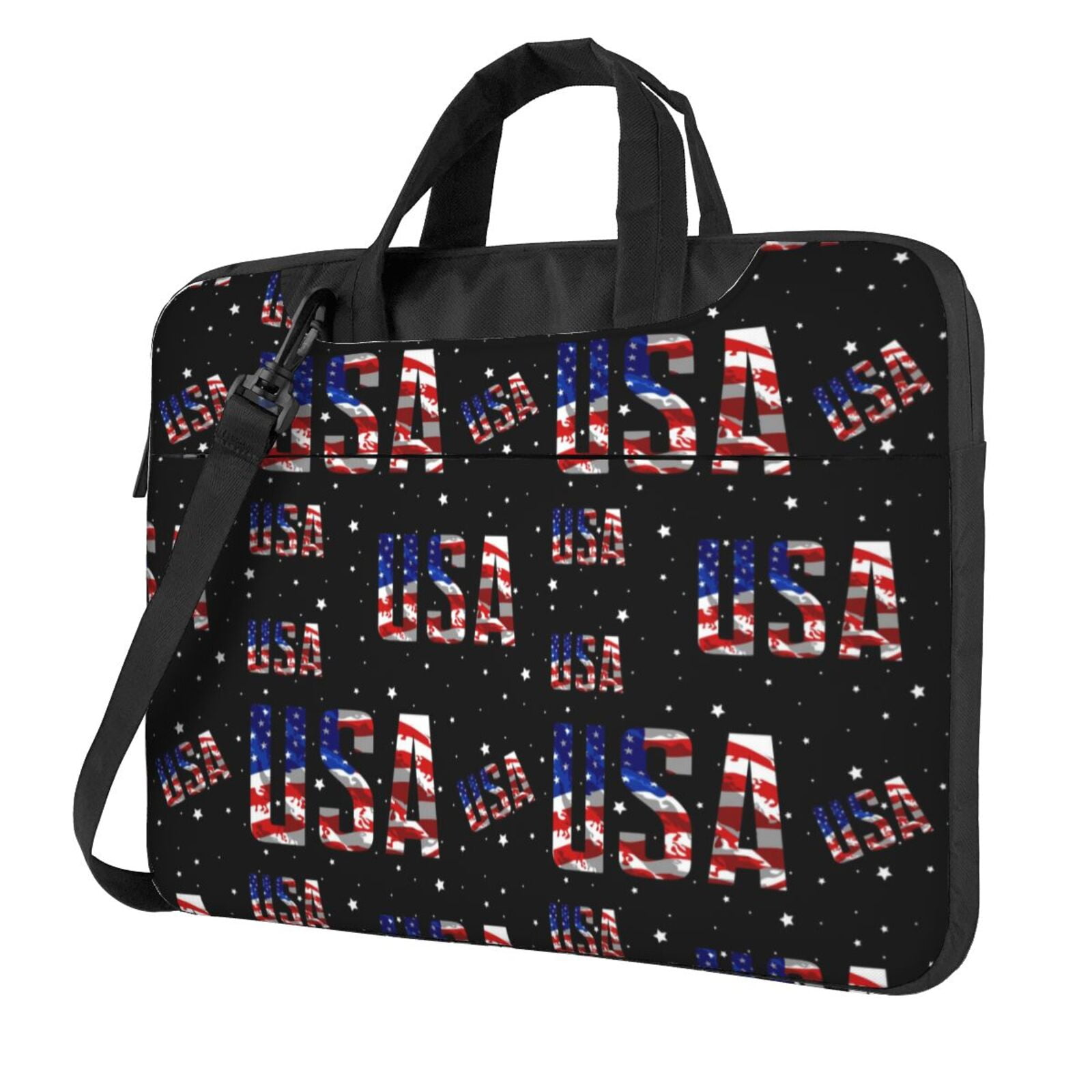 ZNDUO Retro Abstract Memorial Day Pattern Laptop Bag, 14 inch Business ...