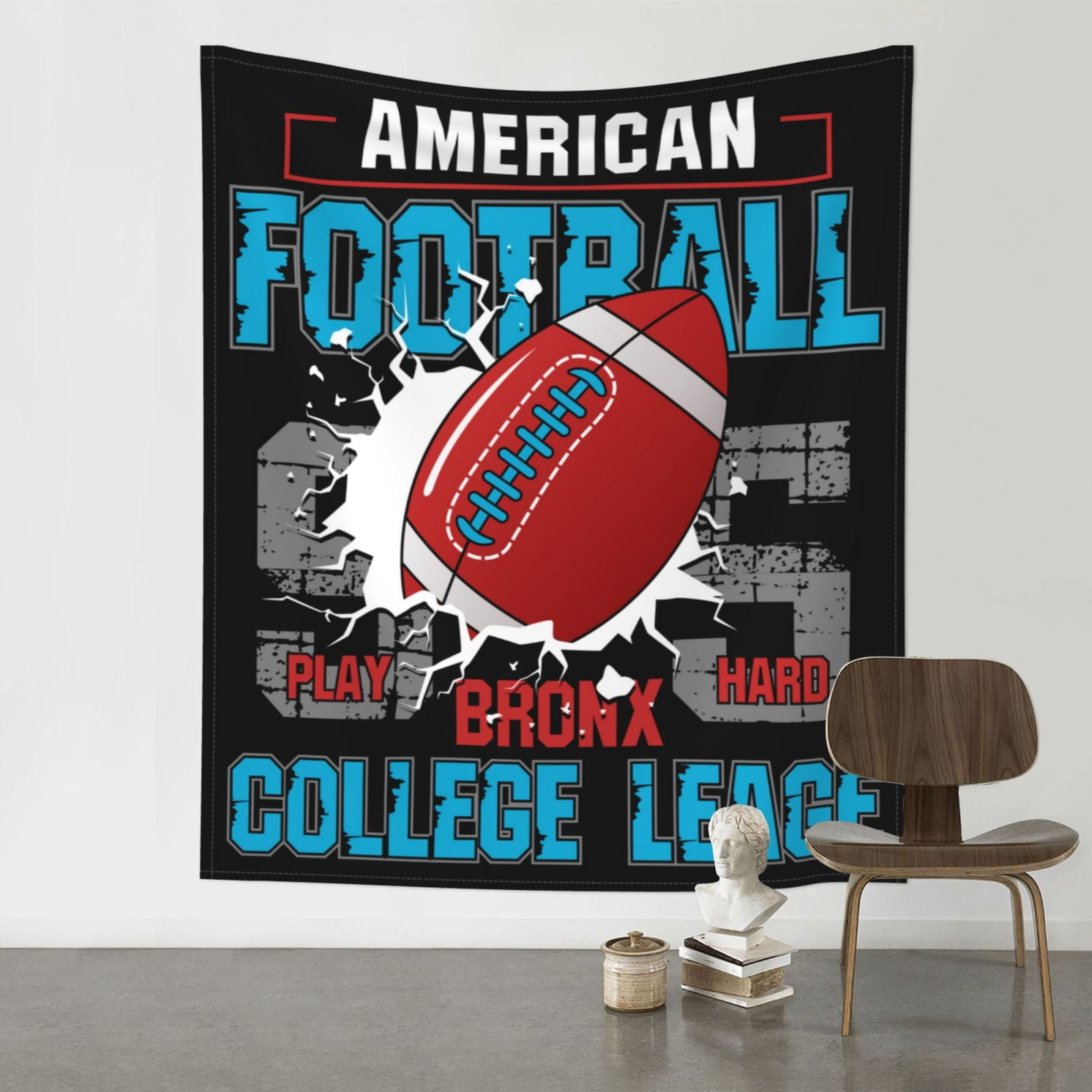 ZNDUO Retro American Football Pattern Wall Tapestry, Tapestries for ...