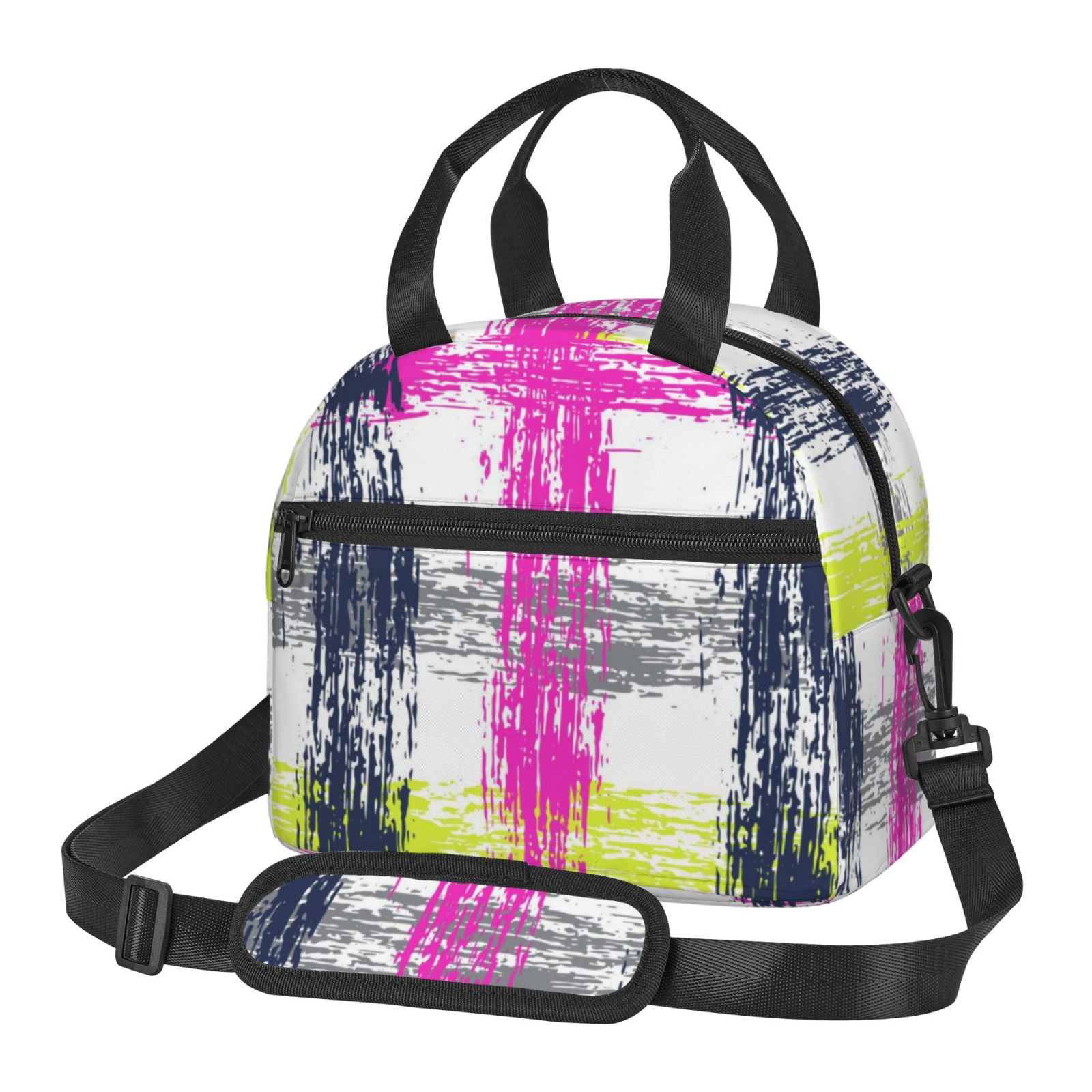 ZNDUO Reusable Lunch Box, Adjustable Shoulder Strap Cartoon Graffiti ...