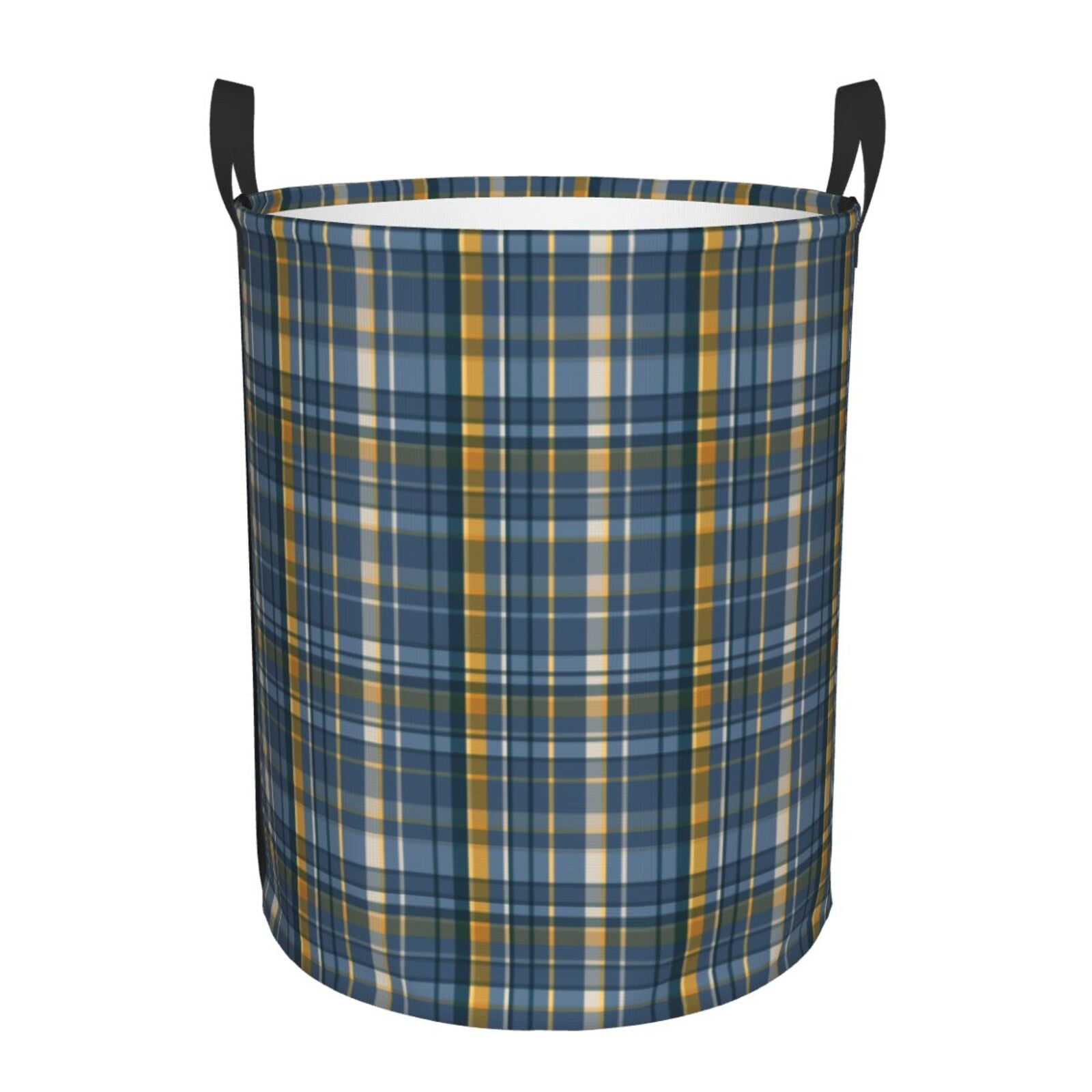 ZNDUO Scottish Checkered Blue Seamless Pattern Laundry Basket ...