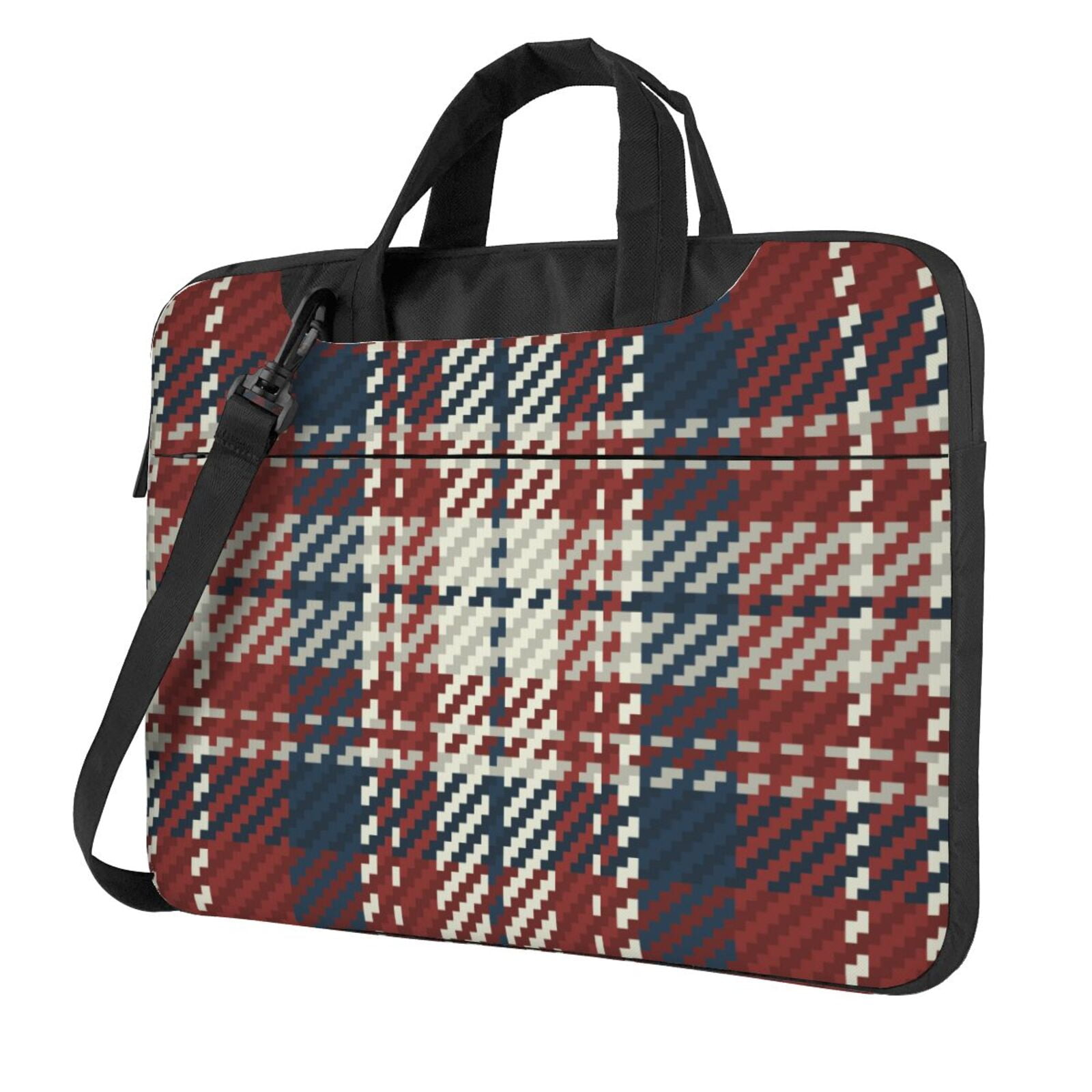 ZNDUO Scottish Style Stripes Pattern Laptop Bag, 15.6 inch Business ...
