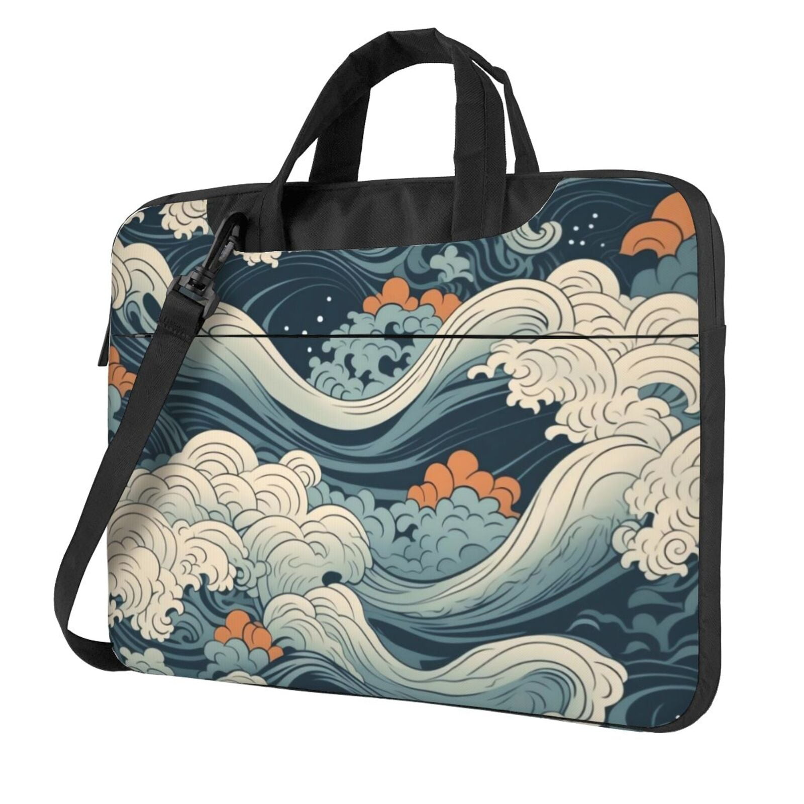ZNDUO Sea Water Wave Pattern Laptop Bag, 15.6 inch Business Casual ...