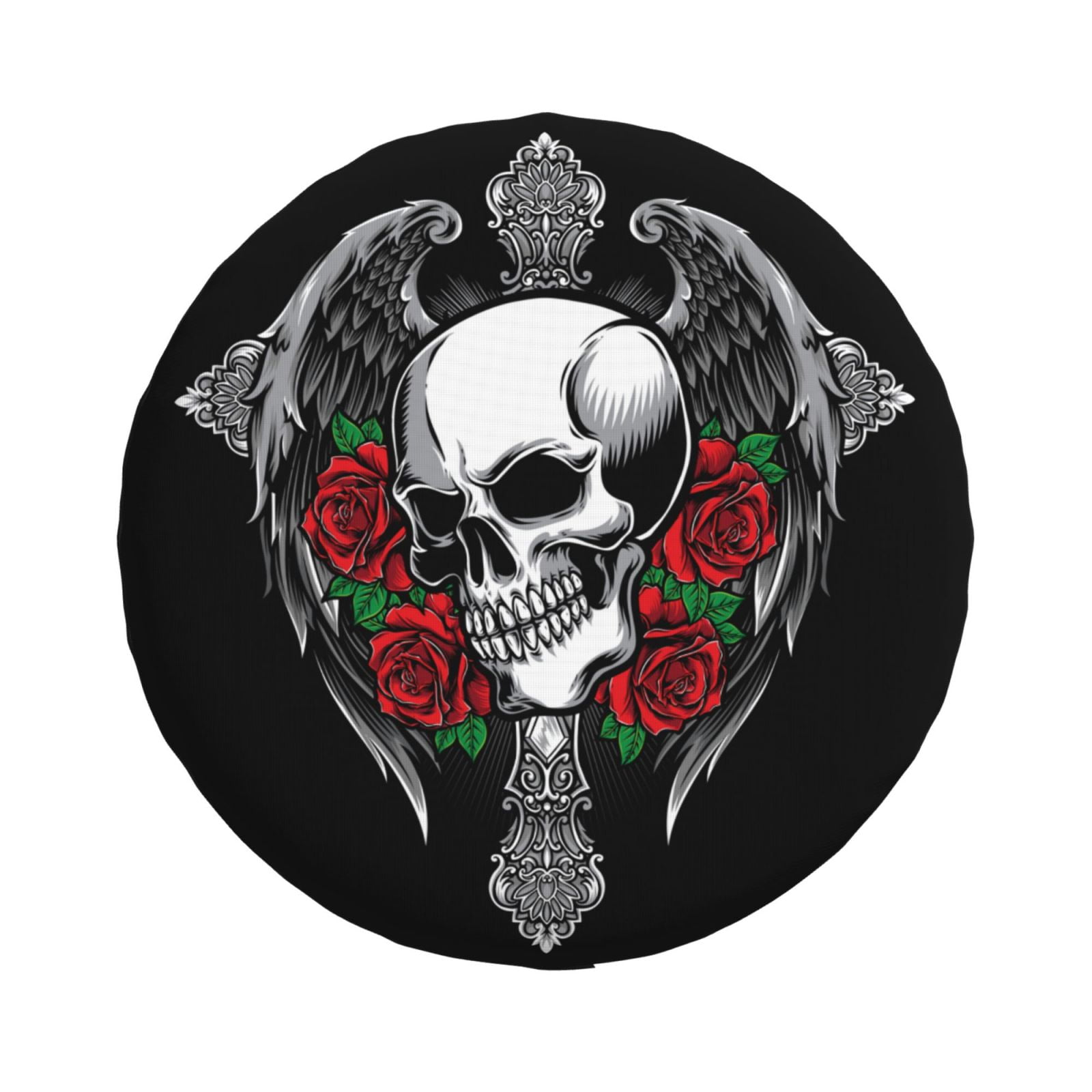 ZNDUO Skull Gothic Vector Pattern Spare Tire Cover, Universal Spare ...