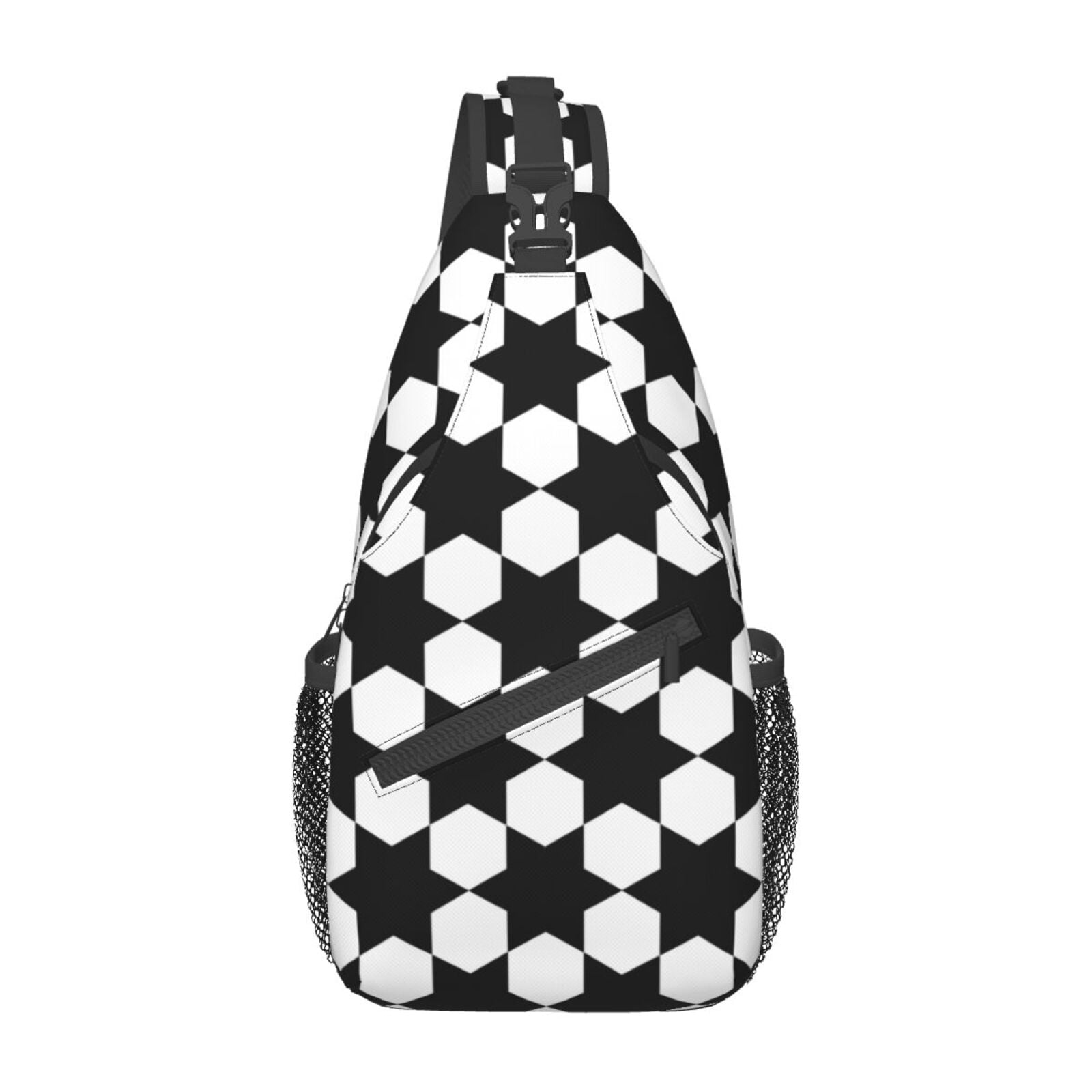 ZNDUO Sling Bag, Men Shoulder Backpack Small Cross Body Chest Sling Backpack-Repeating Hexagonal ...