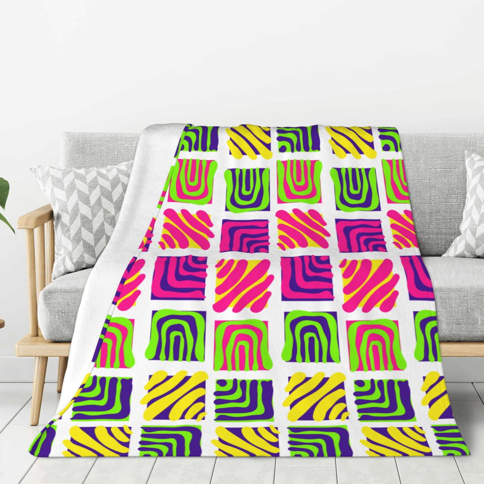 ZNDUO South American Crayon Doodles Pattern Pattern Thickening Blanket ...