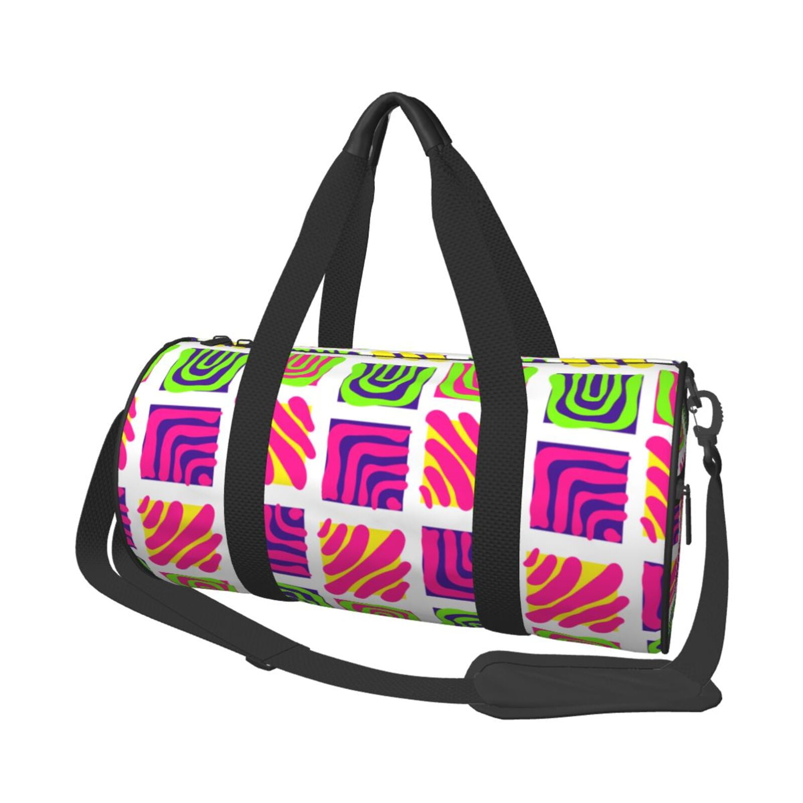 ZNDUO South American Crayon Doodles Pattern Round Travel Bag, Sports ...