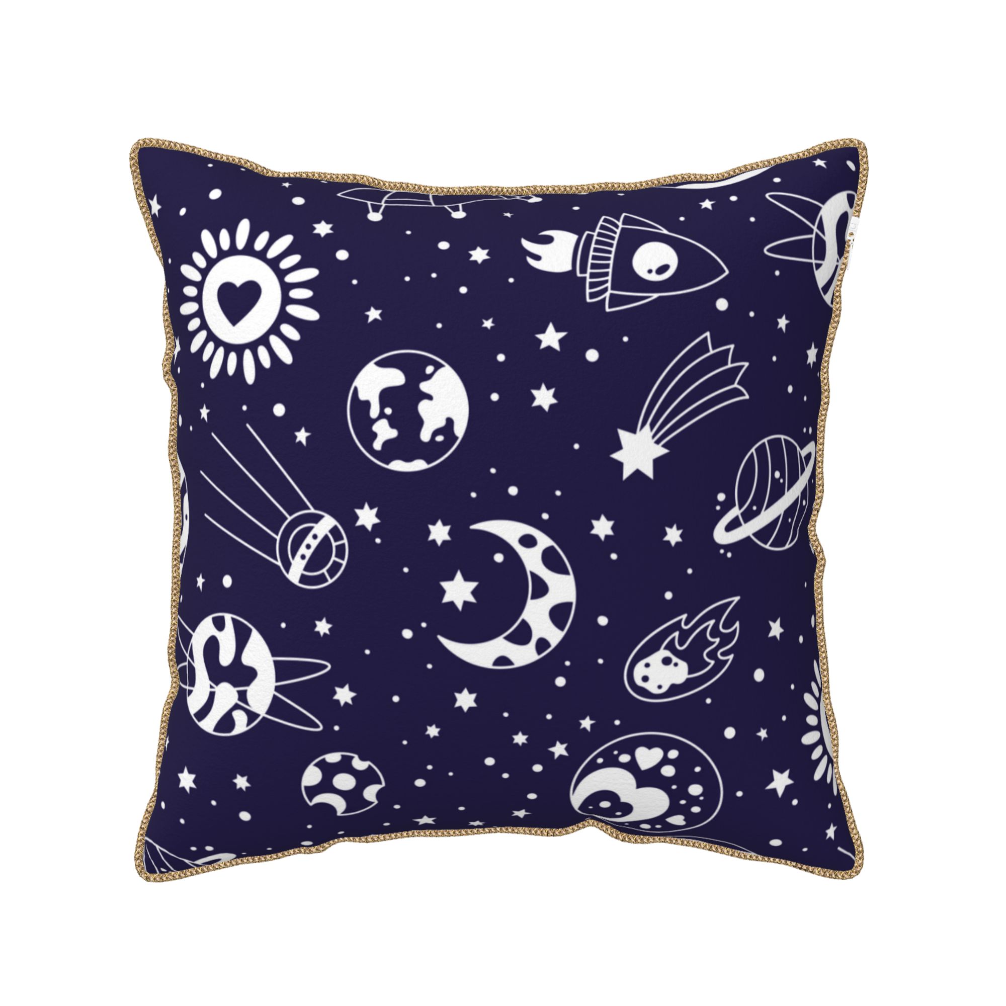 ZNDUO Space Cartoon Rocket Seamless Throw Pillows, Throw Pillows for ...