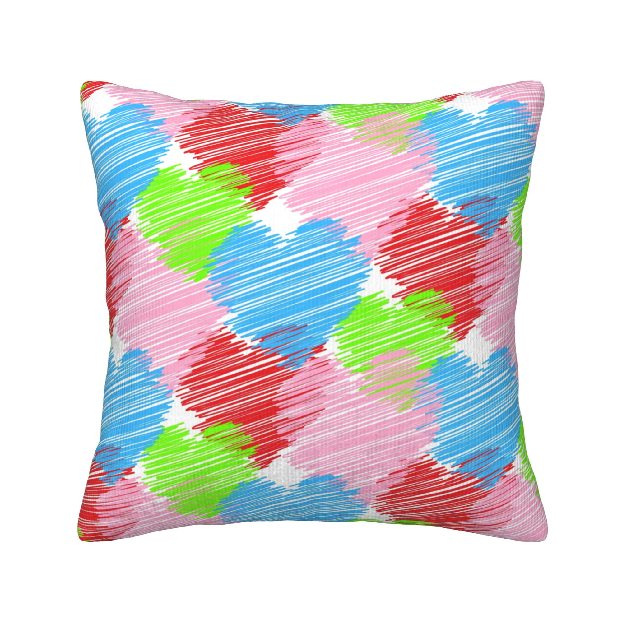 ZNDUO Square Home Decorative Throw Pillows, Corduroy Colorful Love ...