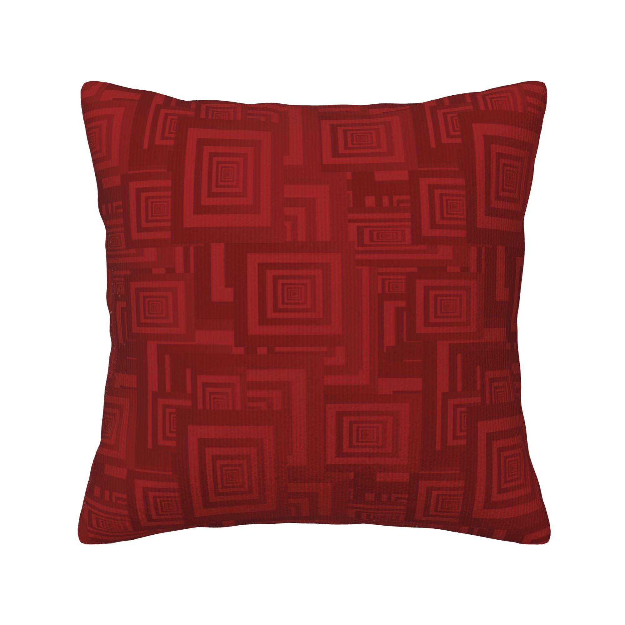ZNDUO Square Home Decorative Throw Pillows, Corduroy Maroon Abstract ...