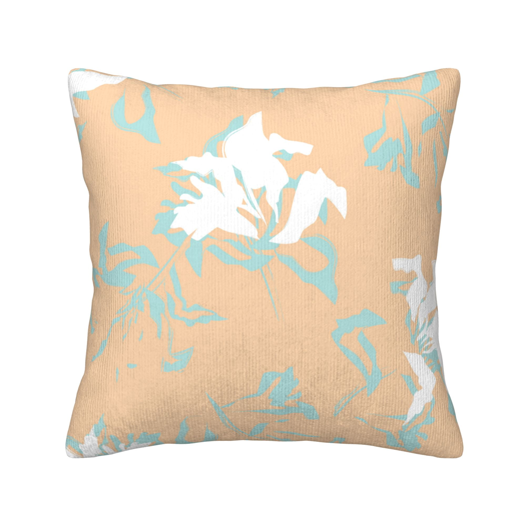 ZNDUO Square Home Decorative Throw Pillows, Corduroy Pastel Floral ...