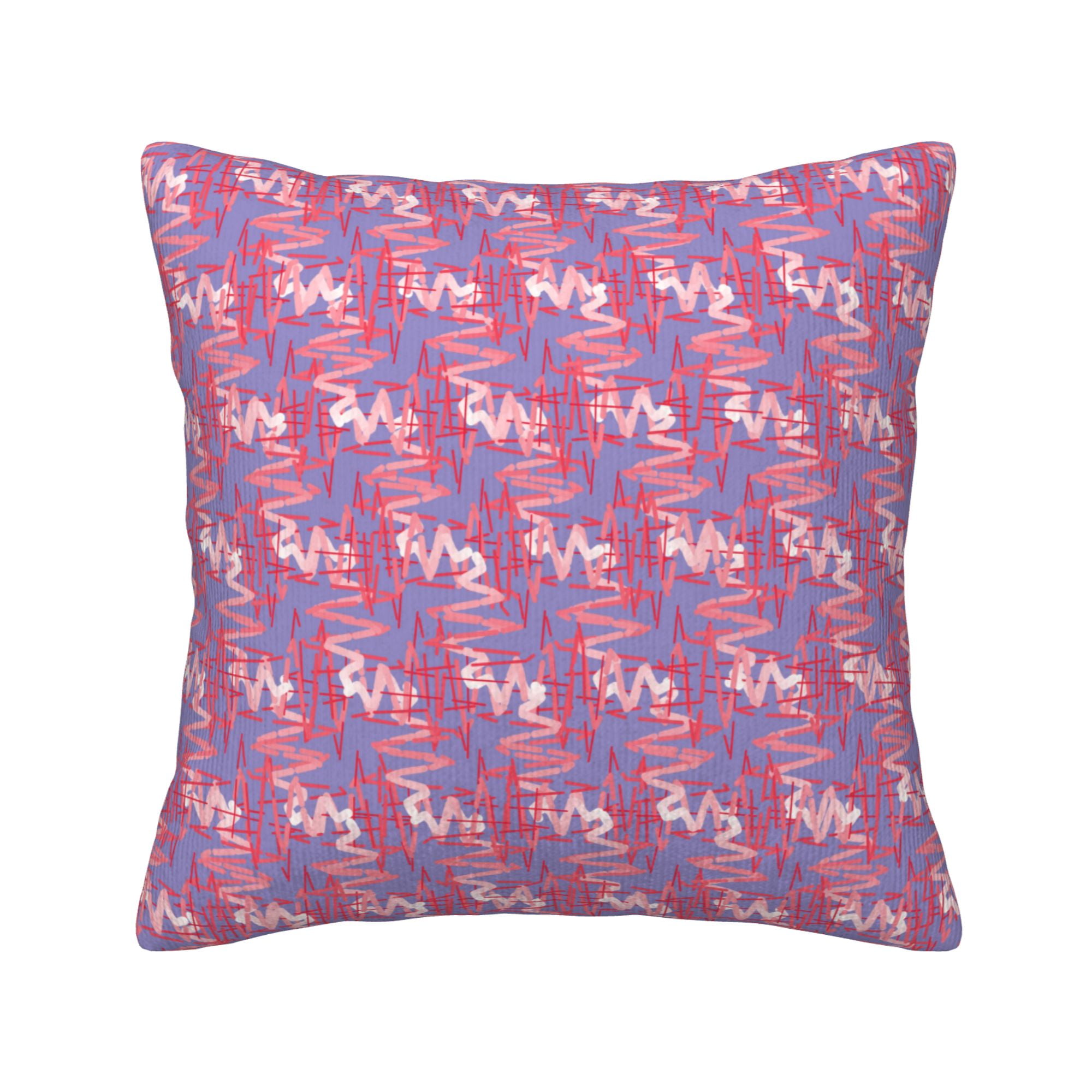 ZNDUO Square Home Decorative Throw Pillows, Corduroy Red Wavy Line ...