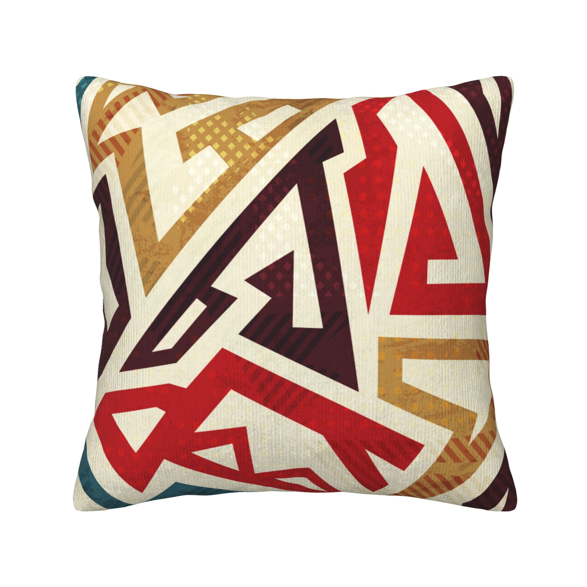 ZNDUO Square Home Decorative Throw Pillows, Corduroy Vintage Aztec ...