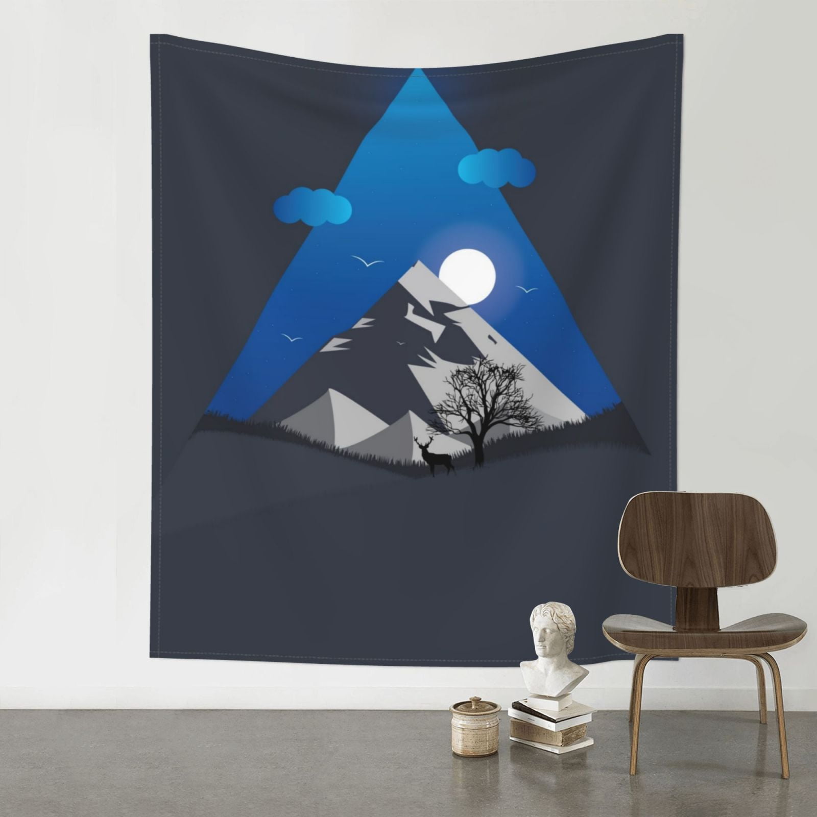 ZNDUO Triangle Deer Art Pattern Wall Tapestry, Tapestries for Living ...