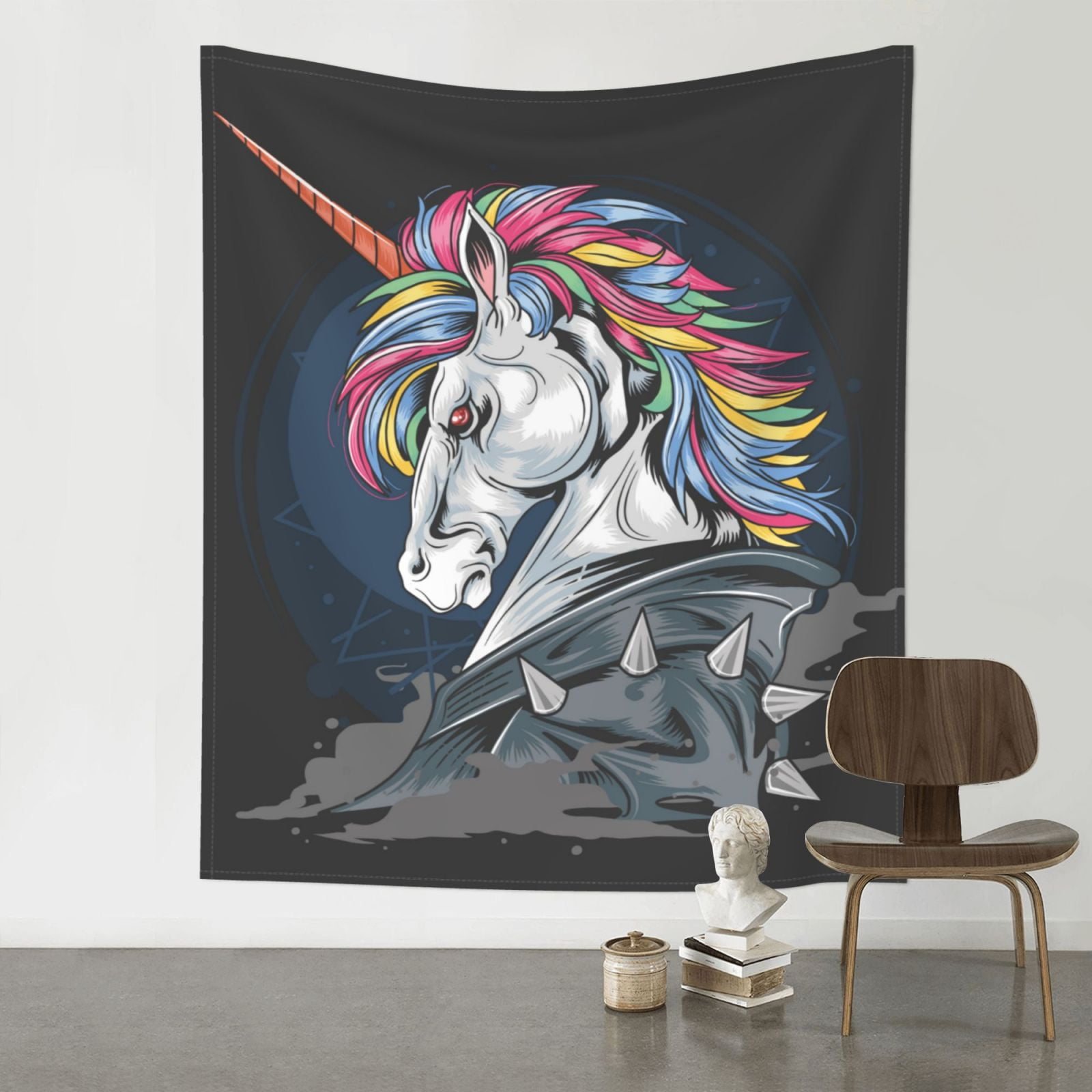 ZNDUO Unicorn Punk Rock Jacket Pattern Wall Tapestry, Tapestries for ...