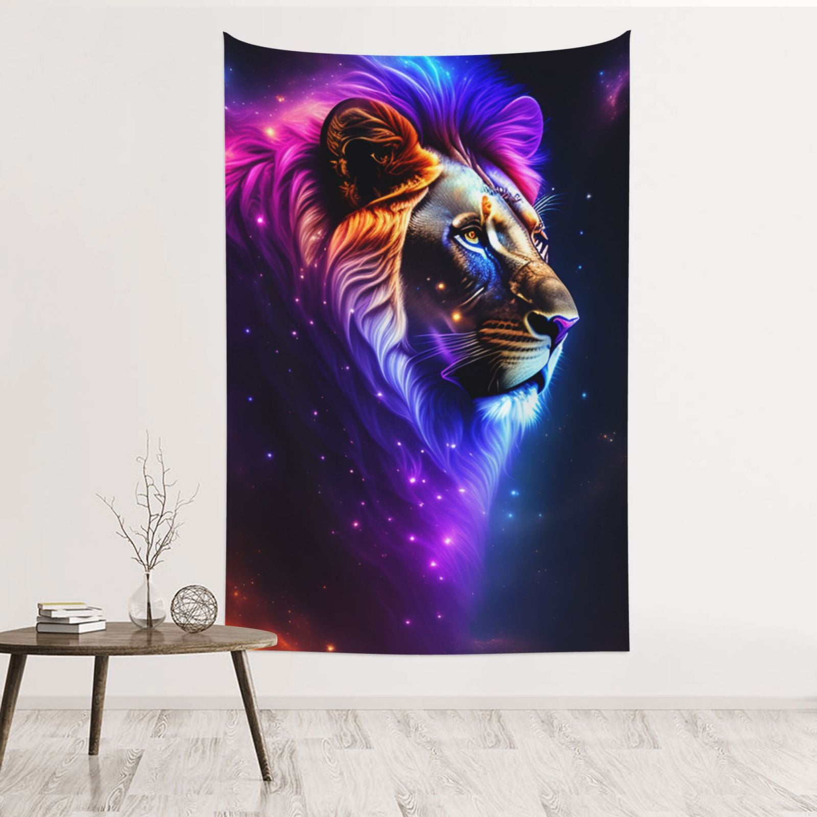 ZNDUO Vector Rainbow Lion Pattern Tapestry, Wall Tapestries for Bedroom ...