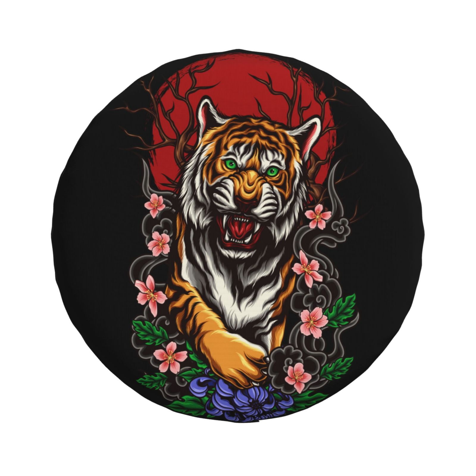 ZNDUO Vector Tiger Japanese Style Pattern Spare Tire Cover, Universal ...