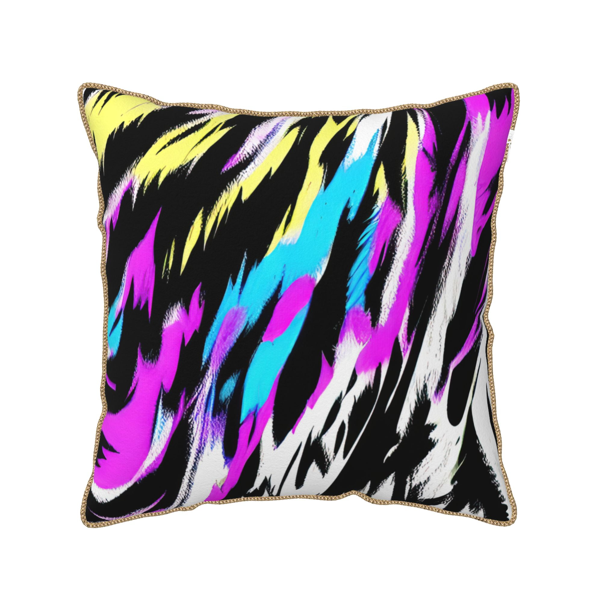 ZNDUO Vibrant Splash Abstract Tiger Throw Pillows, Throw Pillows for ...