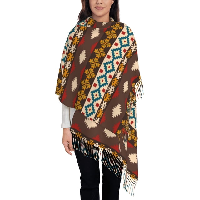 ZNDUO Vintage American Western Fabric Pattern Pashmina Shawls，Wraps ...