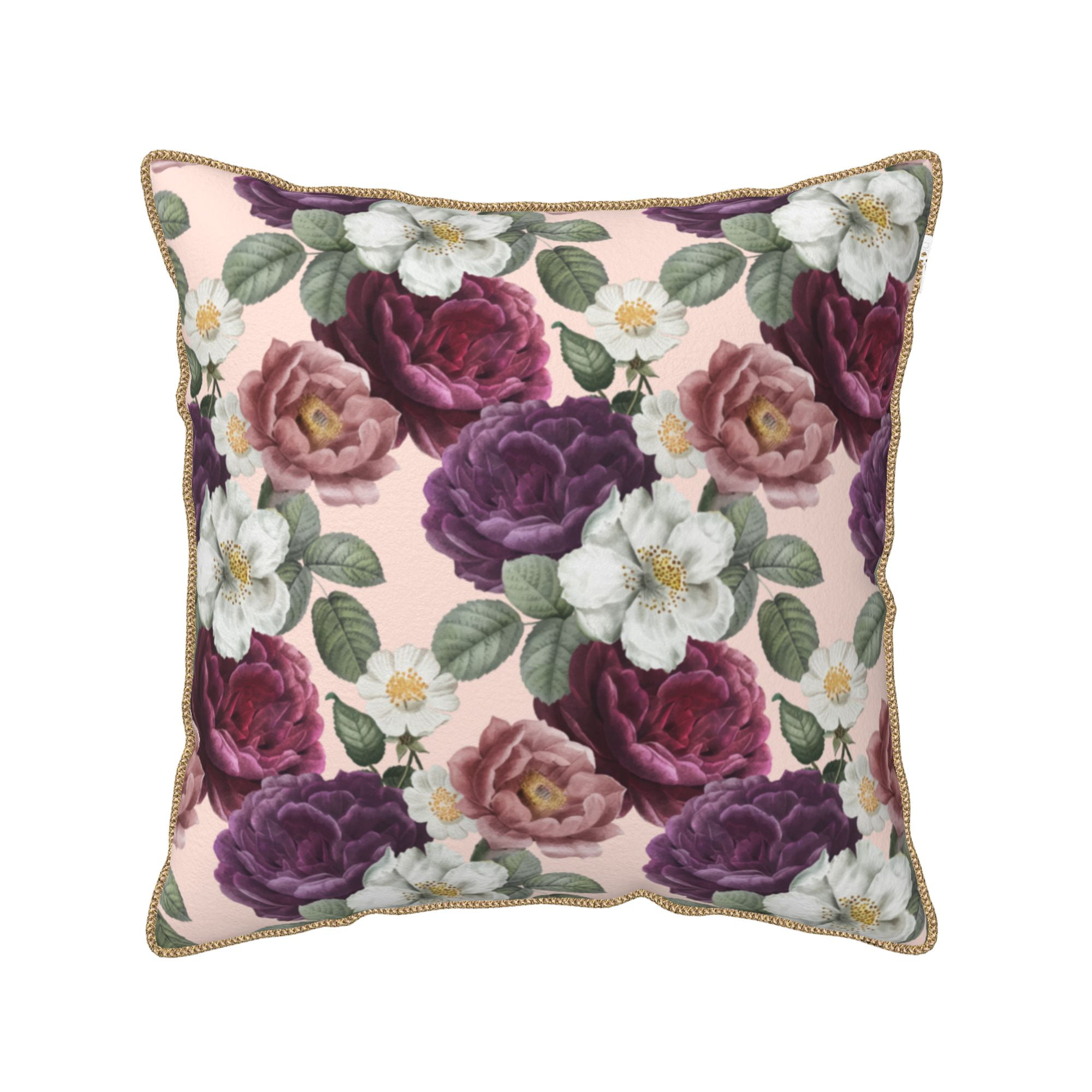 ZNDUO Vintage Rose Pattern Throw Pillows for Couch-Indoor Decorative ...