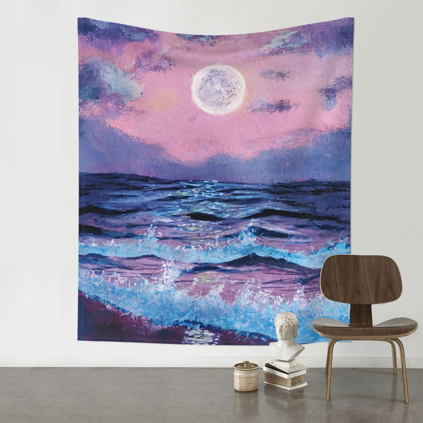 ZNDUO Watercolor Beach Landscape Pattern Wall Tapestry, Tapestries for ...