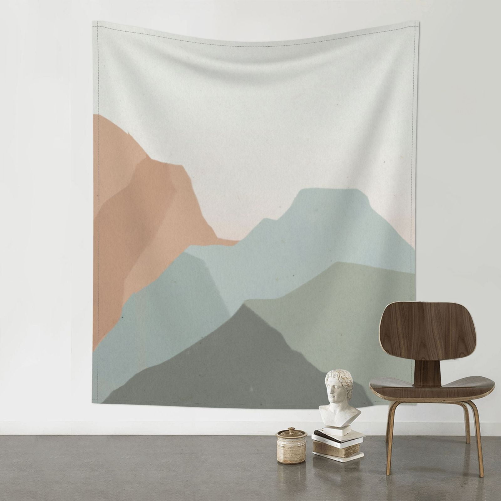 ZNDUO Watercolor Mountain Range Art Pattern Wall Tapestry, Tapestries ...