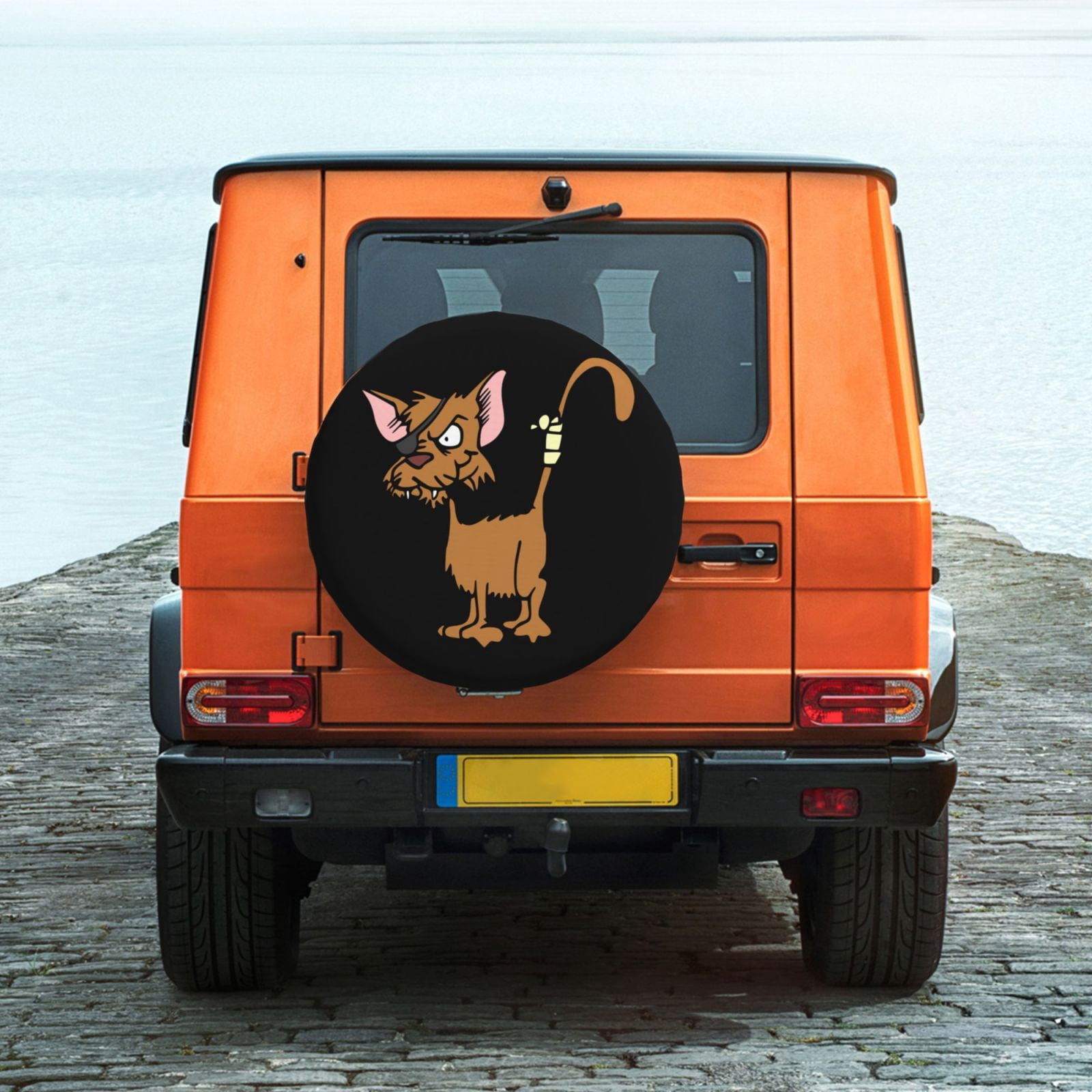ZNDUO Wounded Pirate Cat Pattern Spare Tire Cover, Universal Fit for ...