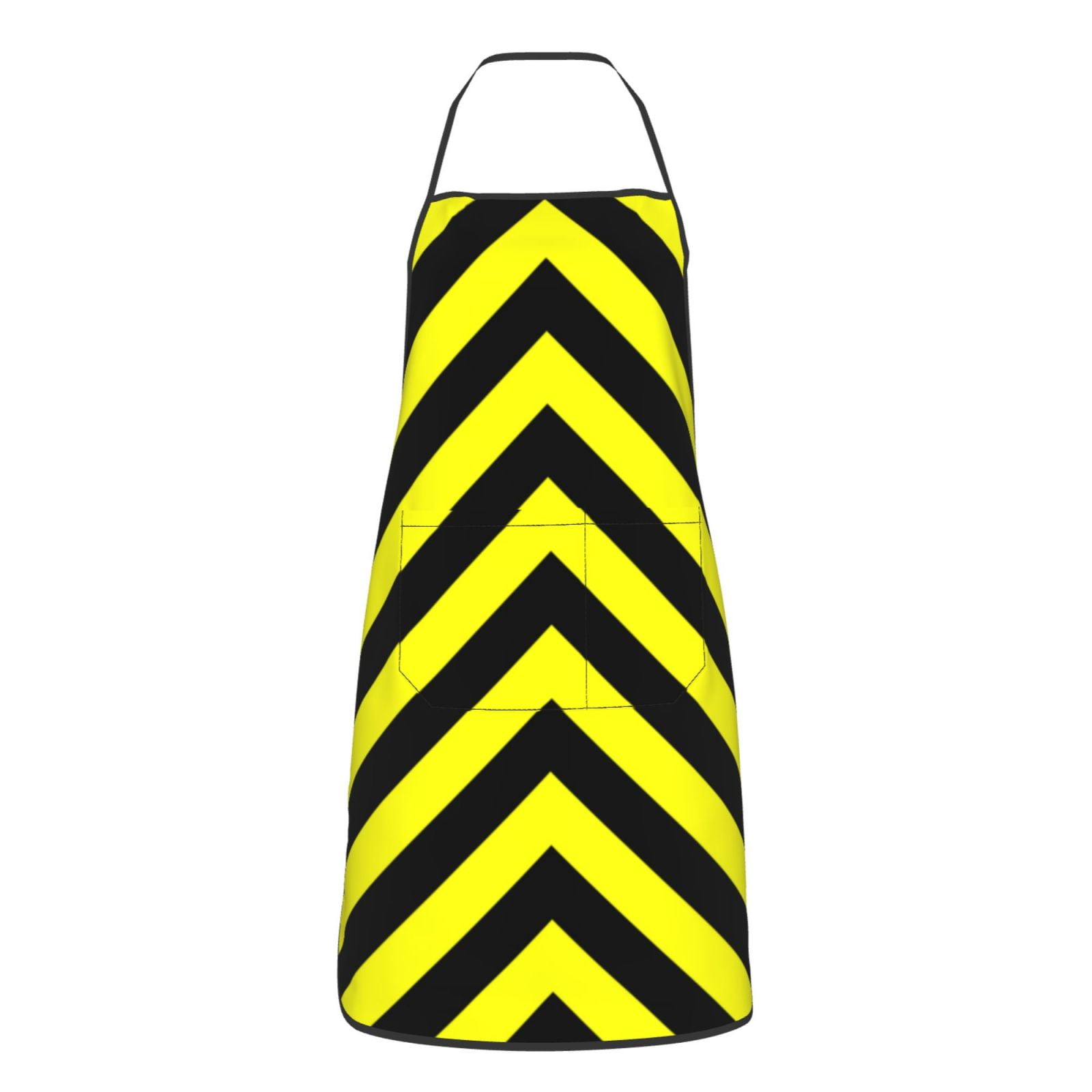ZNDUO Yellow Stripes Pattern Apron, Adjustable Bib Soft Chef Aprons ...