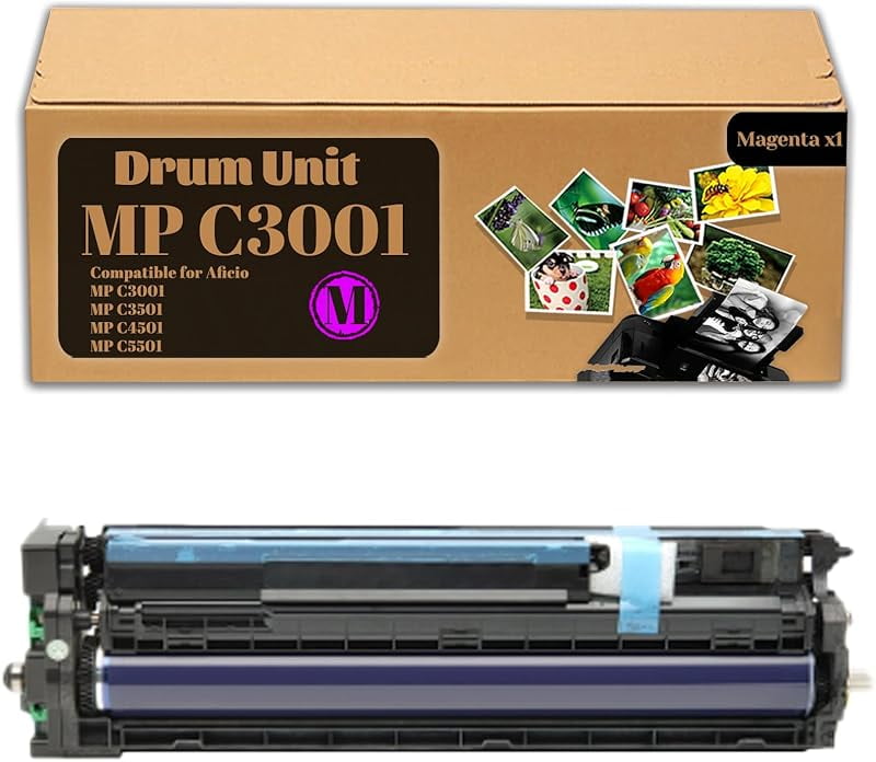 ZNER Replacement for Ricoh MP C3001 Drum Unit,Work for Aficio MP C3001 C3501 C4501 C5501 Printer ...
