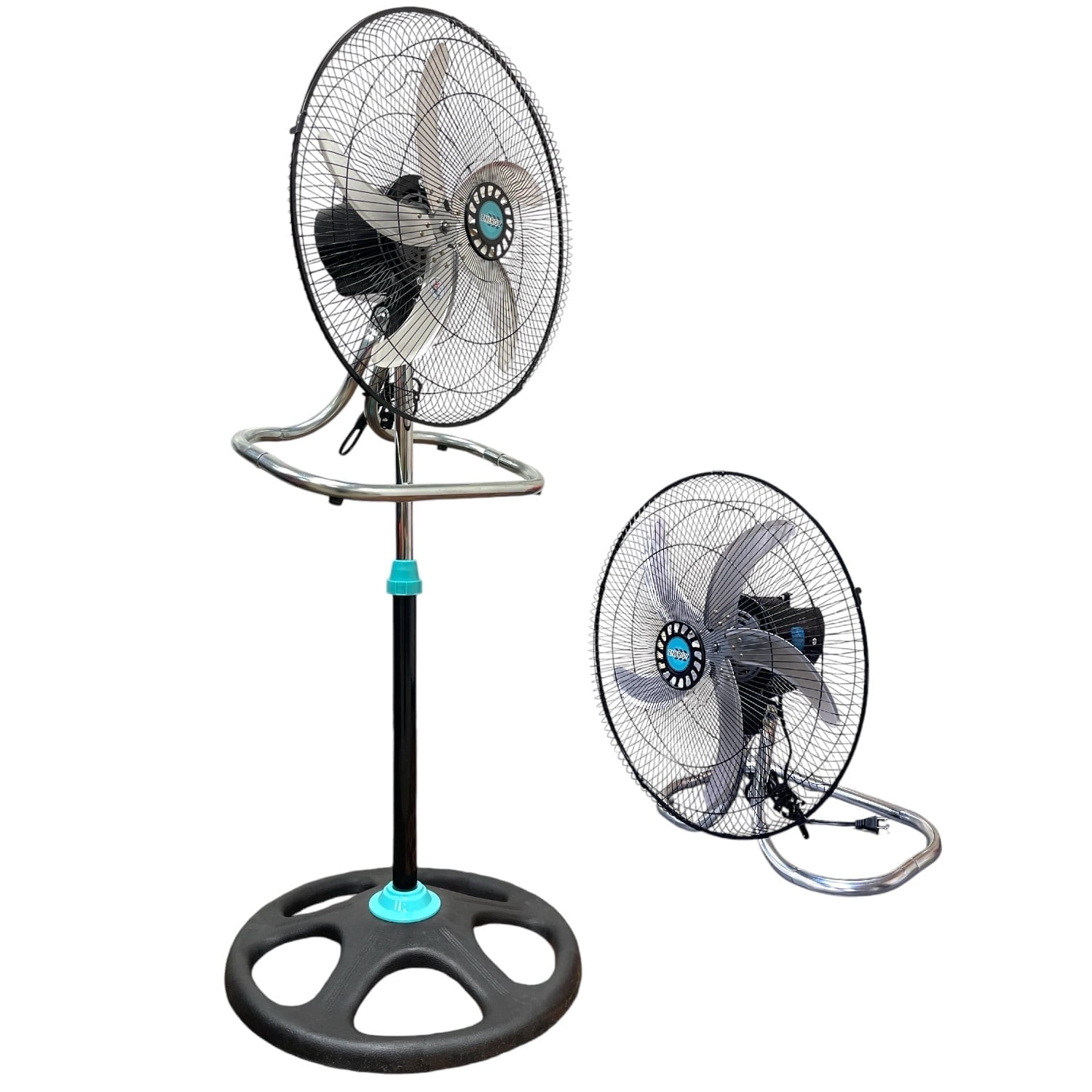 ZNERGY 2 PACK 18 Inch 2 in 1 Modern Industrial Floor And Stand Fans 3 ...