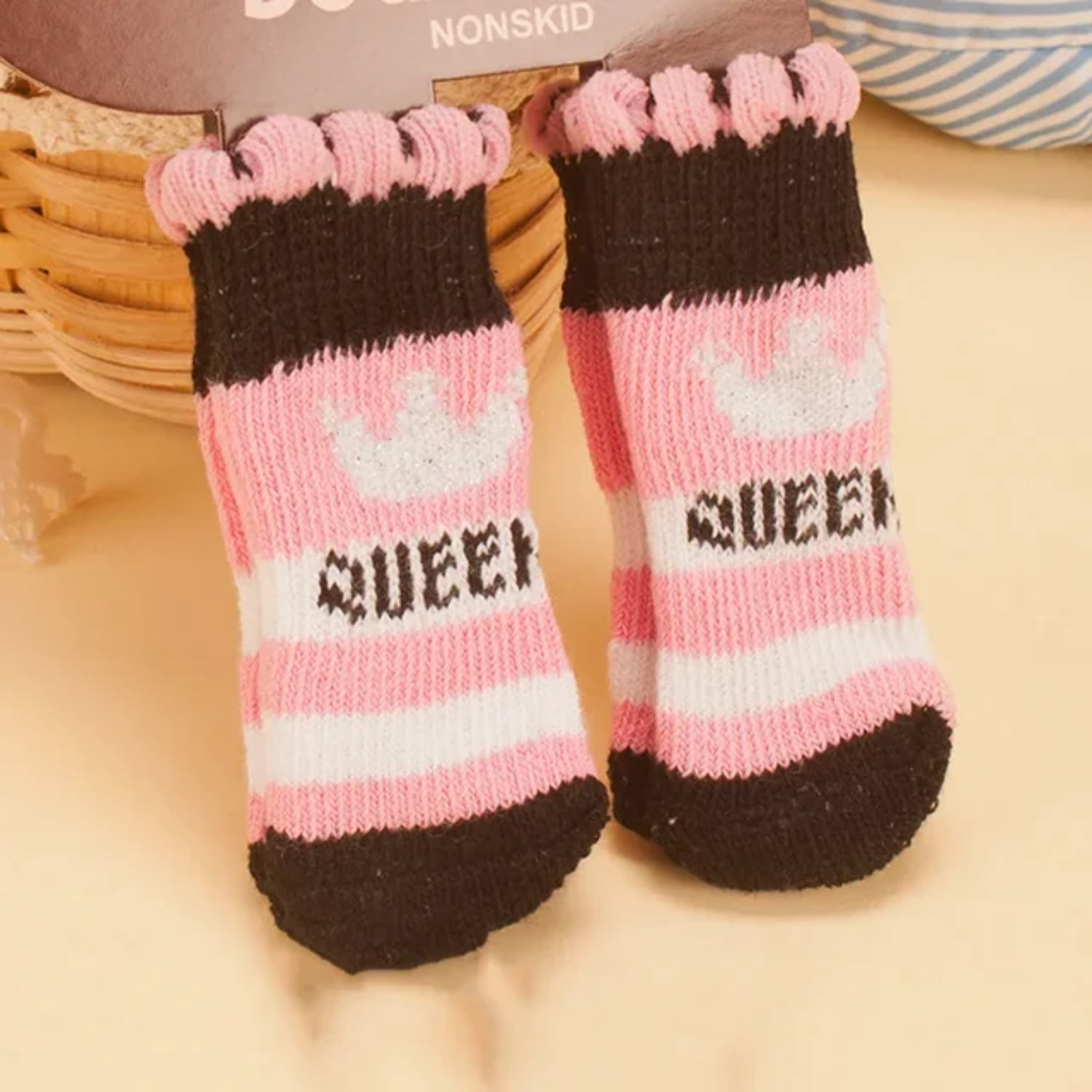 ZNGGUDZ Cozy Soft and Durable Pet Socks for Dogs and Cats of All Sizes ...