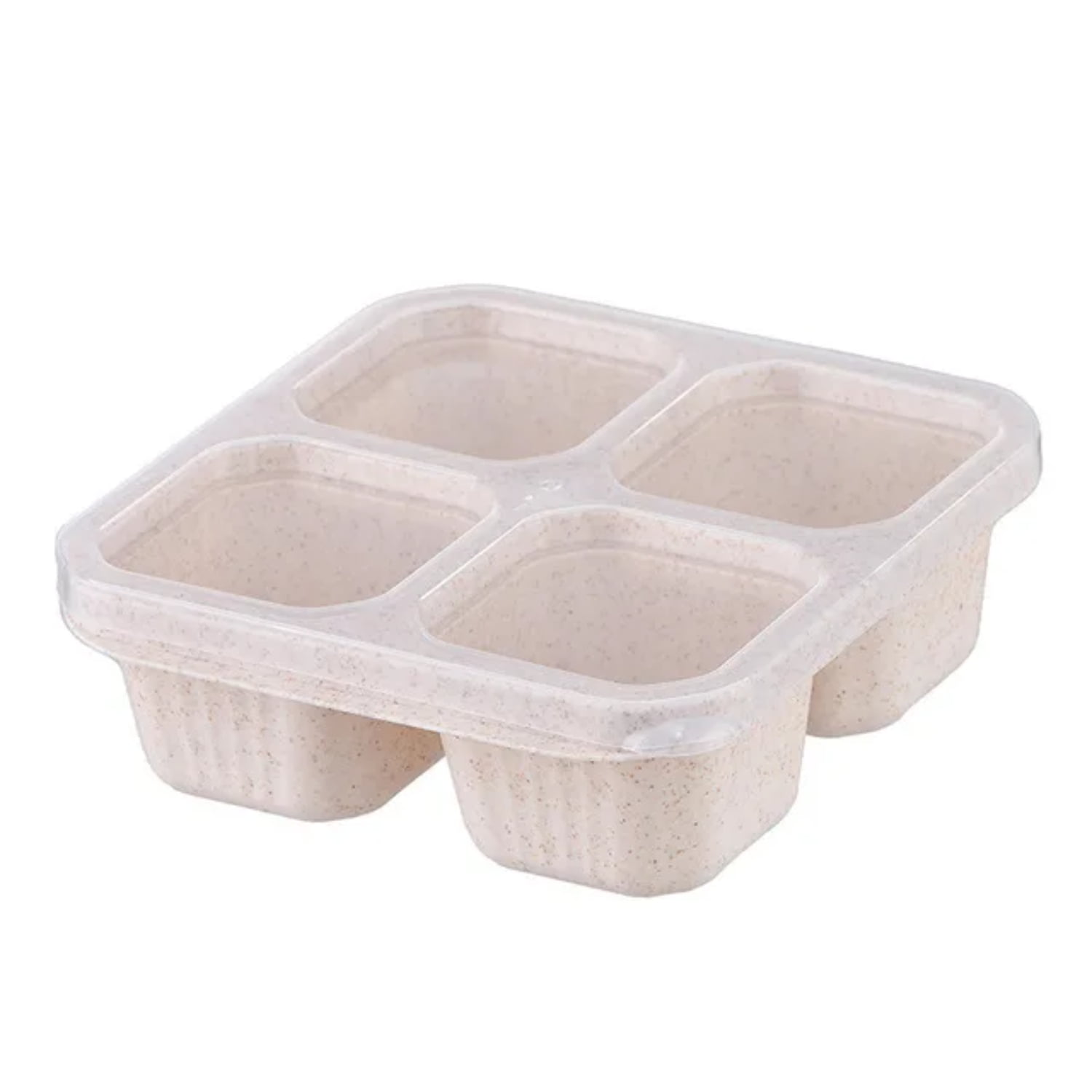 ZNGGUDZ Eco-Friendly Reusable Square Divider Bento Box with Lid for ...