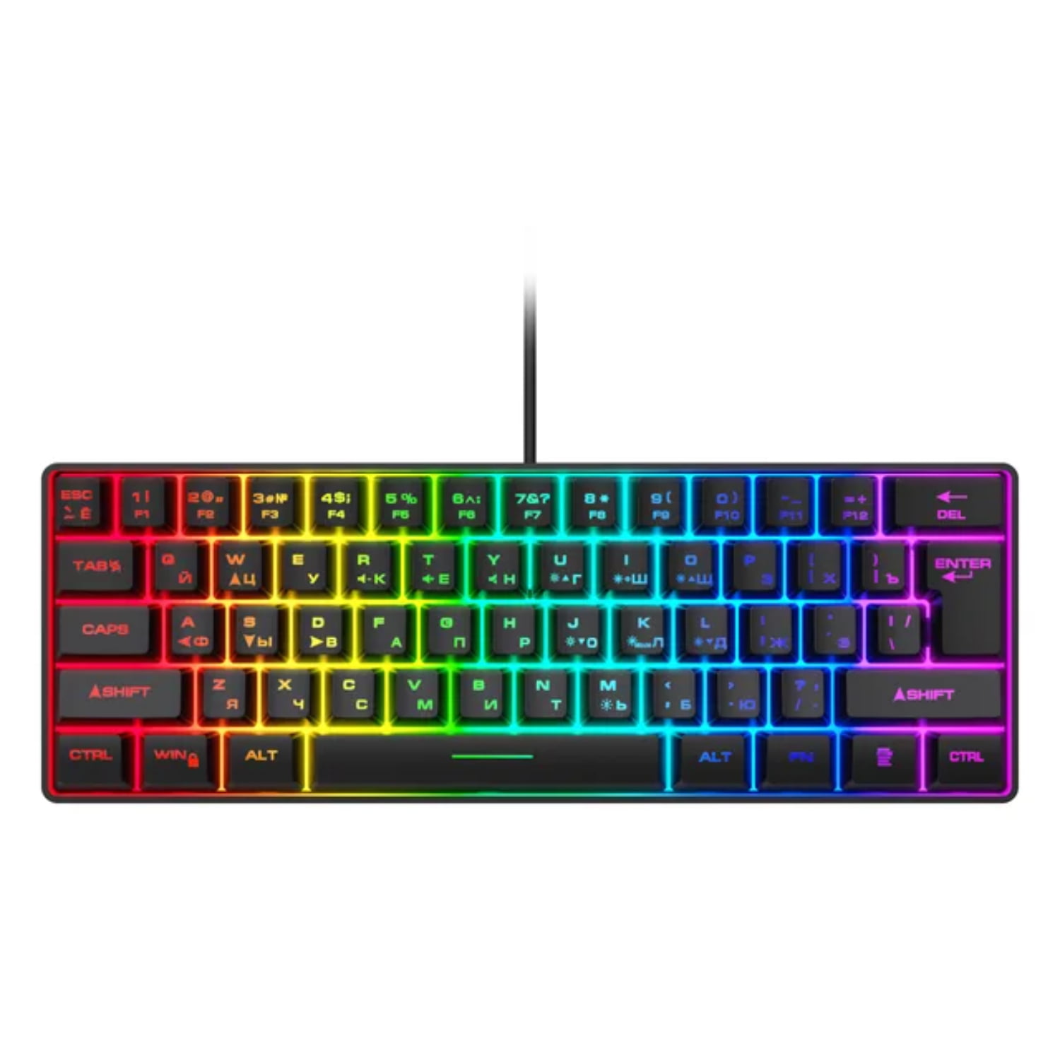 ZNGPNG 61 Keys USB Wired RGB 60% Gaming Keyboard in Multiple Color ...