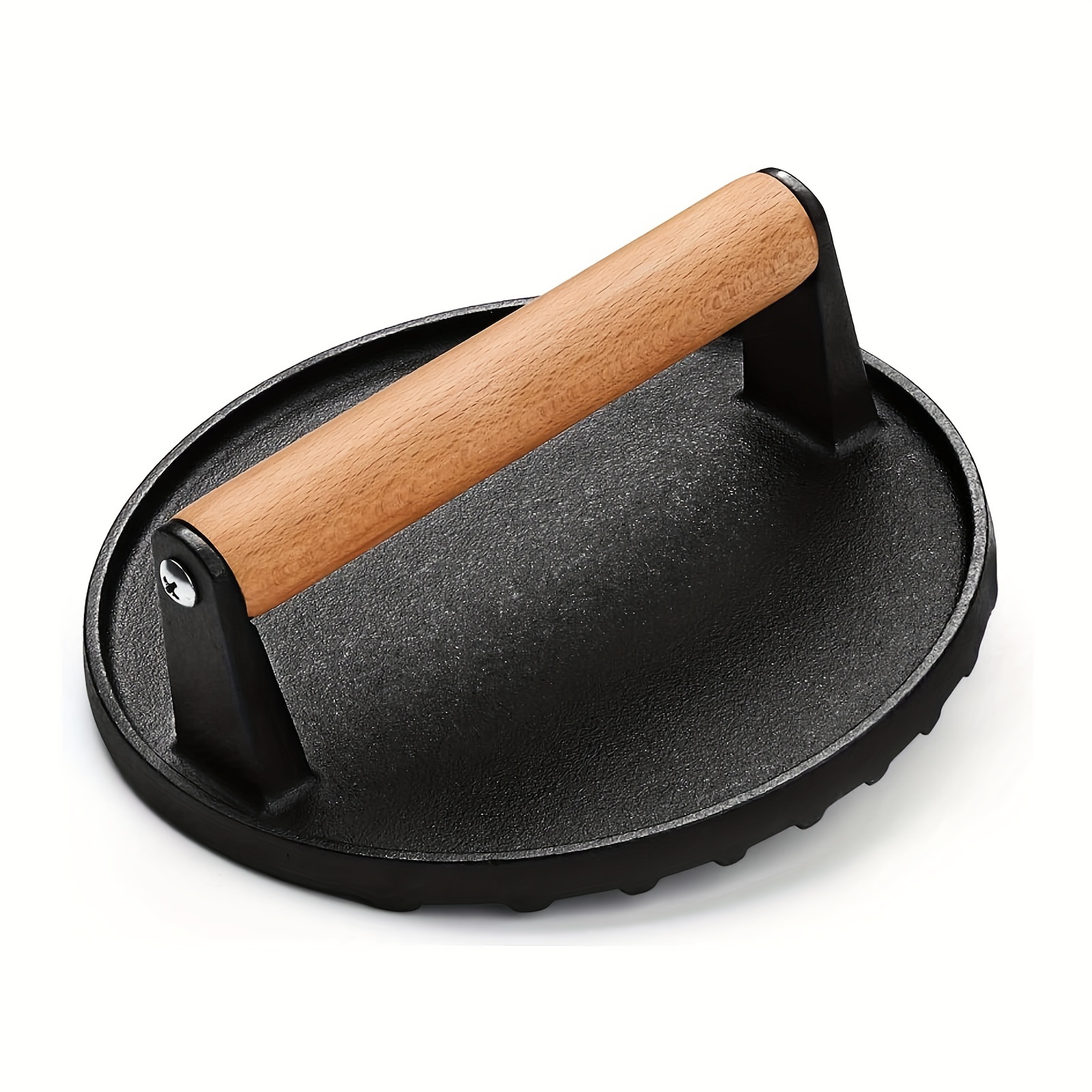 ZNGTNGS 1pc Burger Press Meat Press For Griddle Round Cast Iron Grill ...