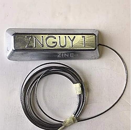 ZNGUY 1 - Zinc Anode with 10ft. Stainless Steel Cable for Boat Lifts ...