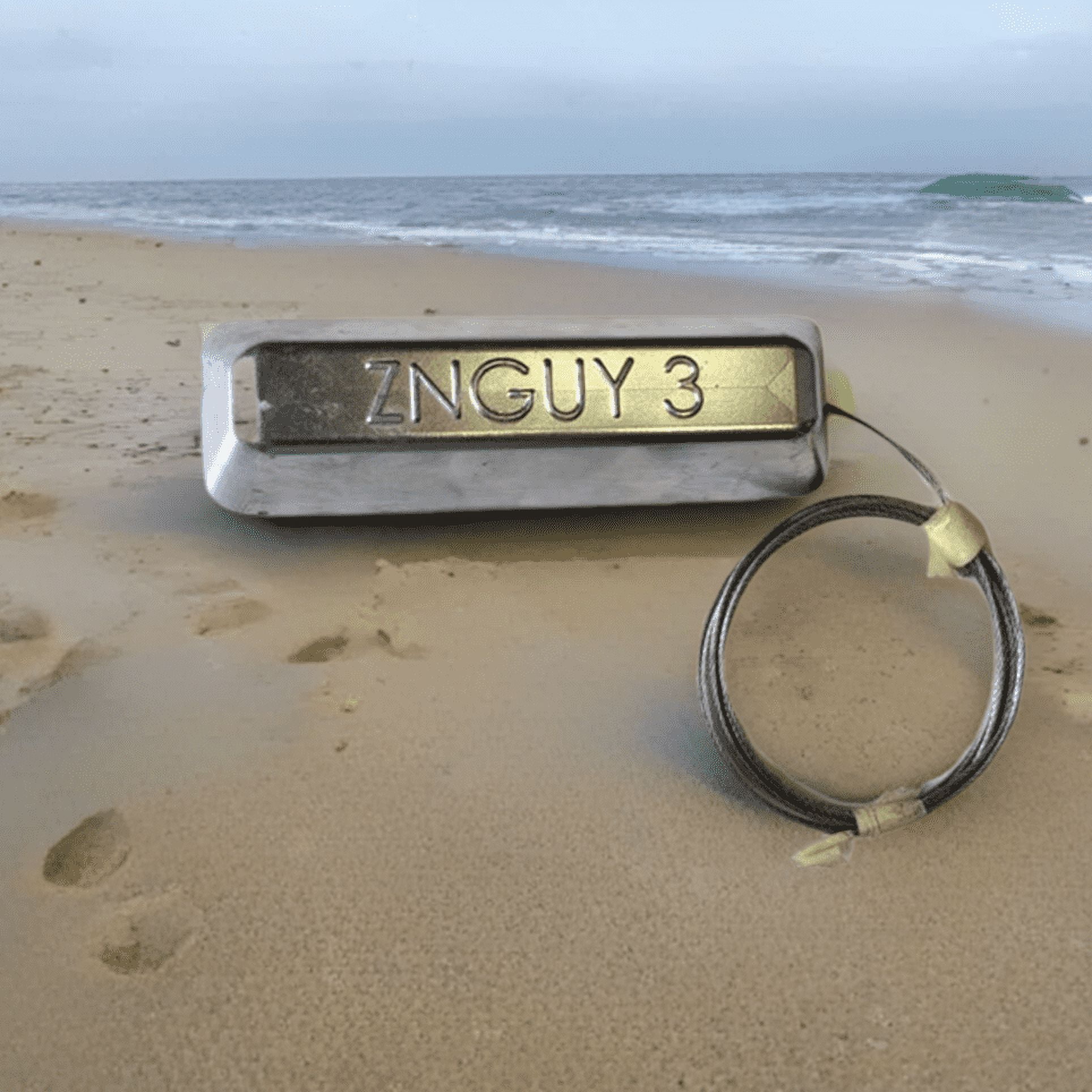 ZNGUY3 10ft Zinc Anode with 316 Stainless Steel Cable for Boat ...